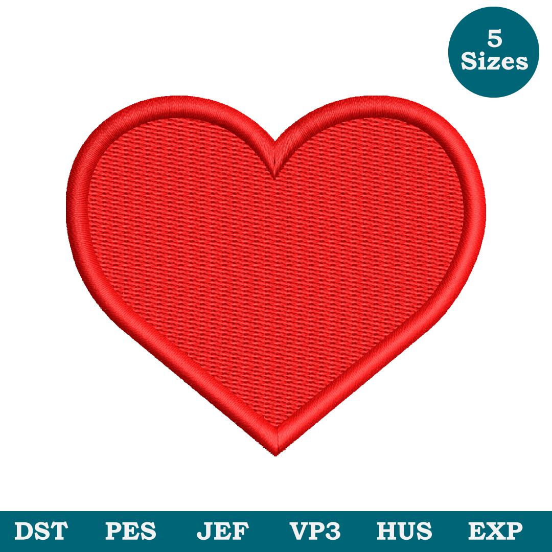 Mini Heart Machine Embroidery Design File Design 5 Sizes, He | Inspire ...