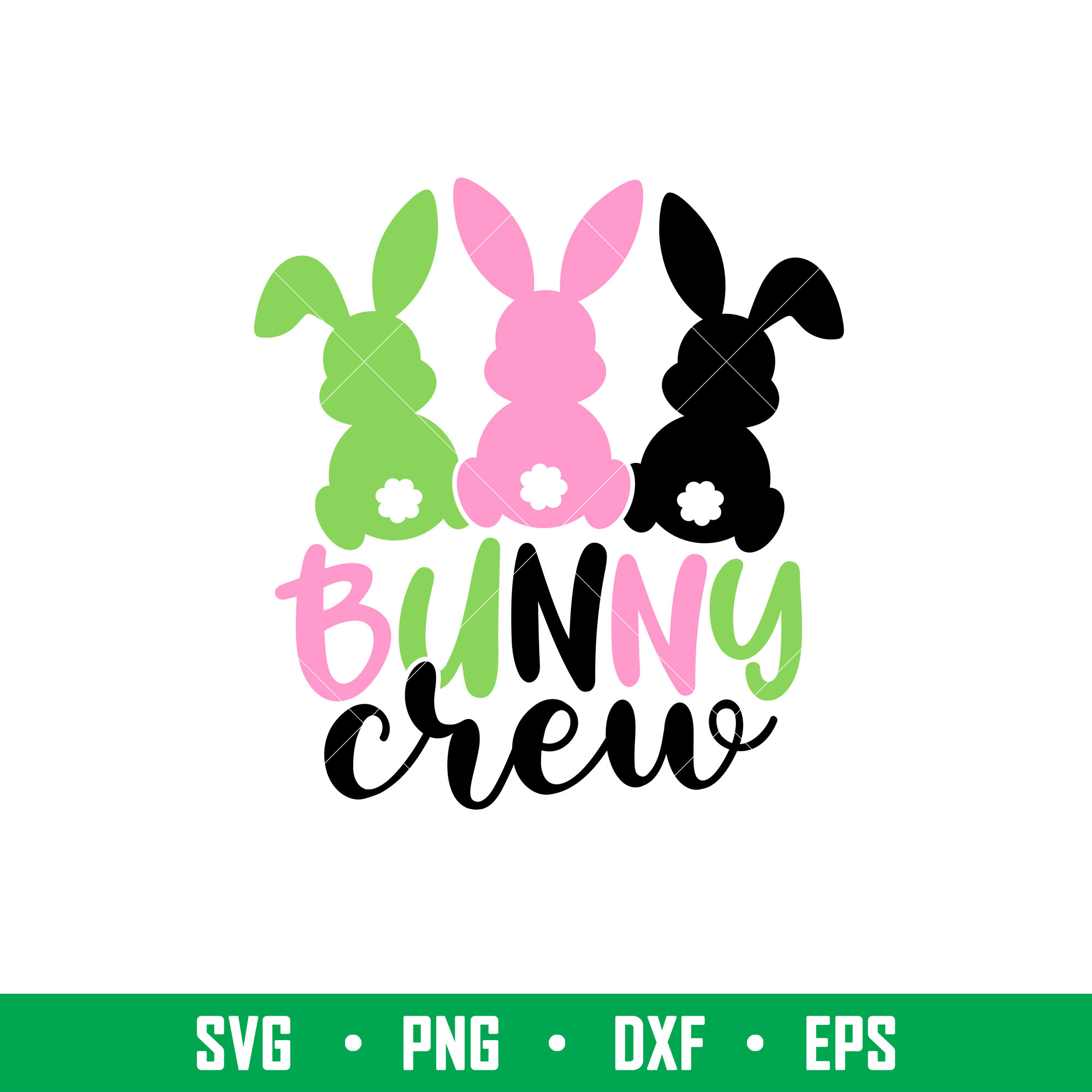Bunny Crew, Bunny Crew Svg, Happy Easter Svg, Easter egg Svg | Inspire ...