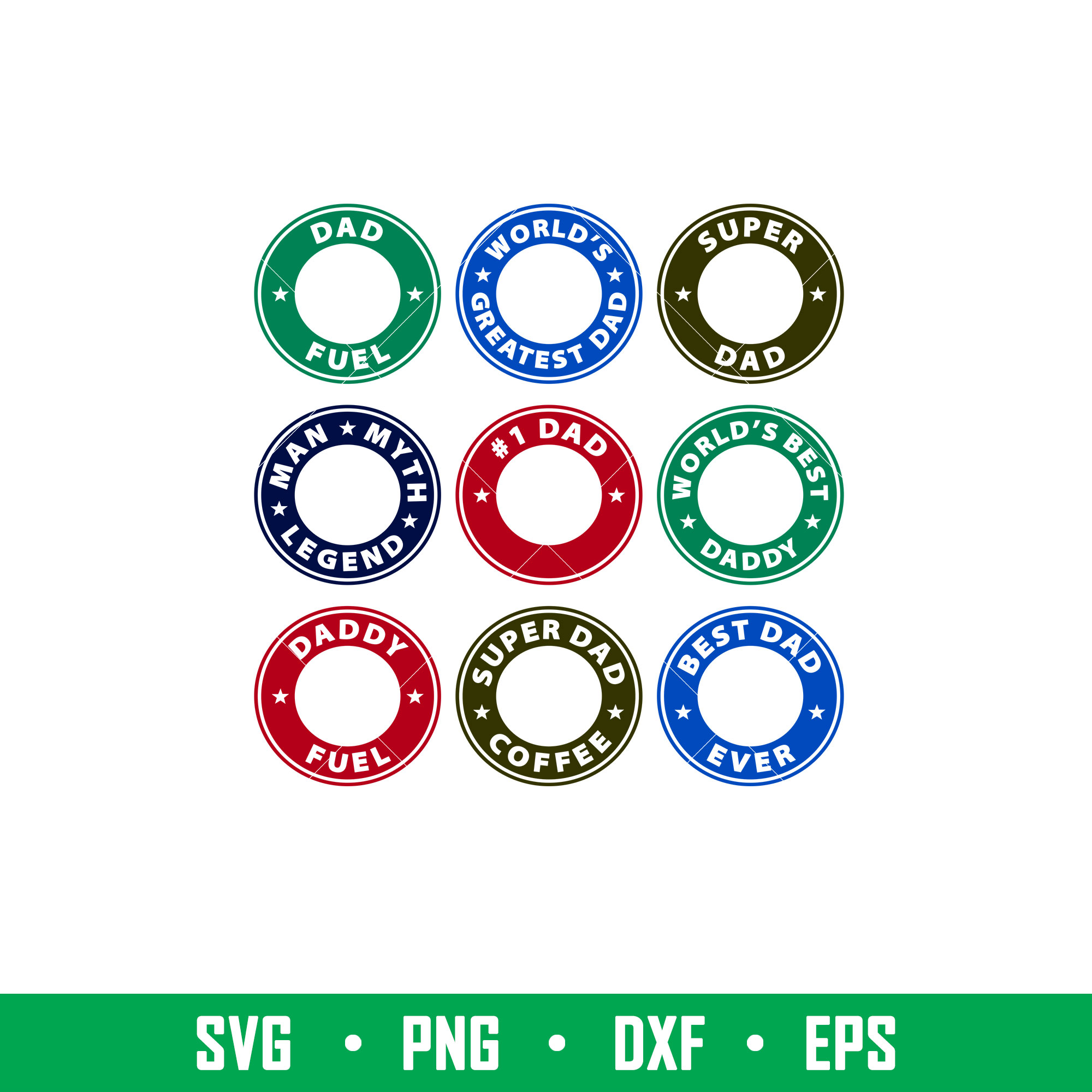 Dad Coffee Borders Bundle,Dad Coffee Borders Bundle Svg, Sta | Inspire ...