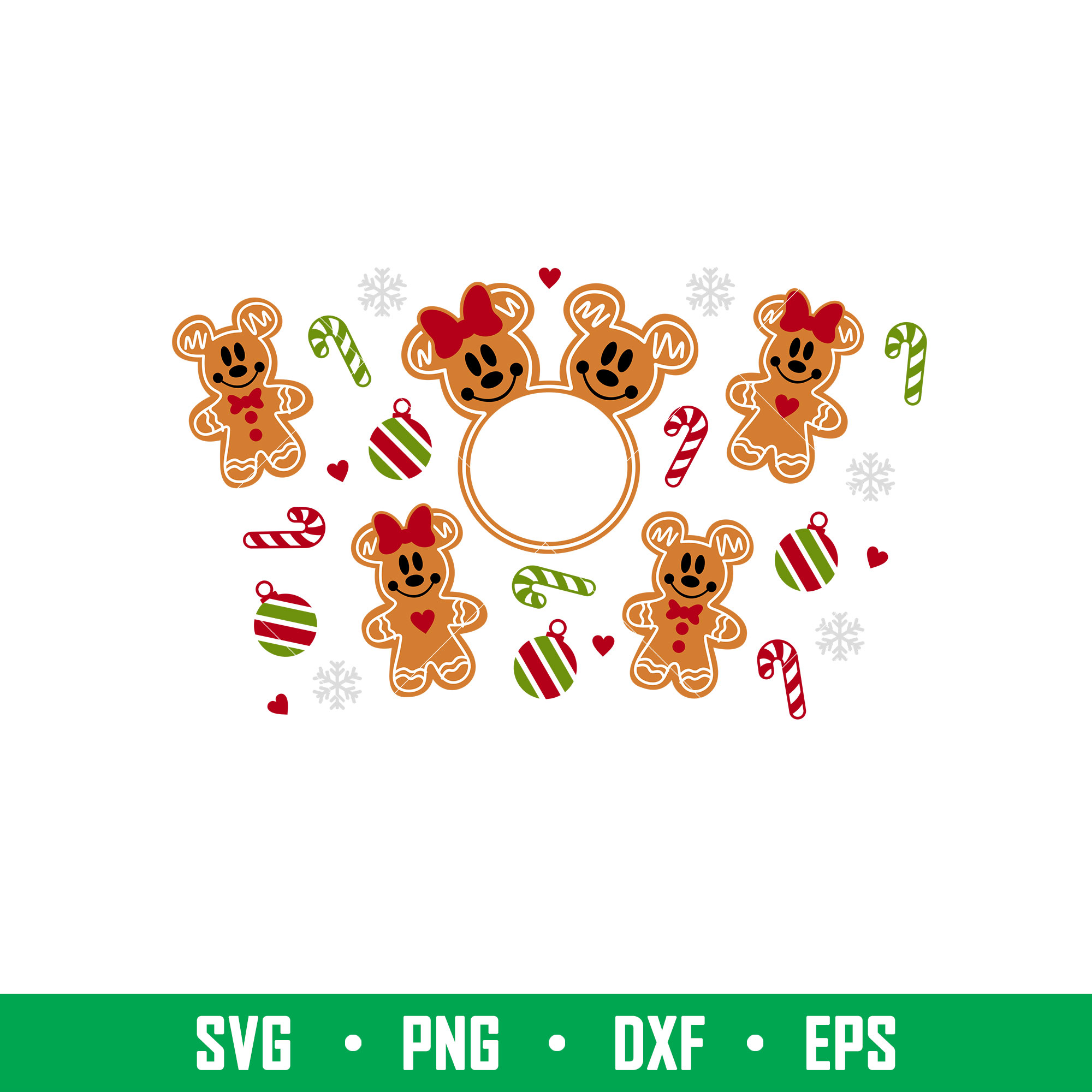 Gingerbread Ears Full Wrap, Christmas Gingerbread Mickey _ M - Inspire ...