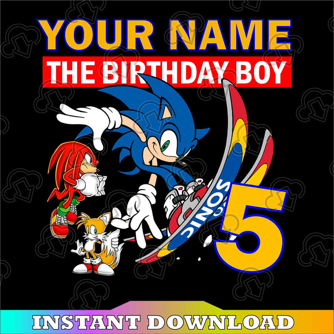 Sonic and Friends Birthday Digital Design, Personalize Birth | Inspire ...