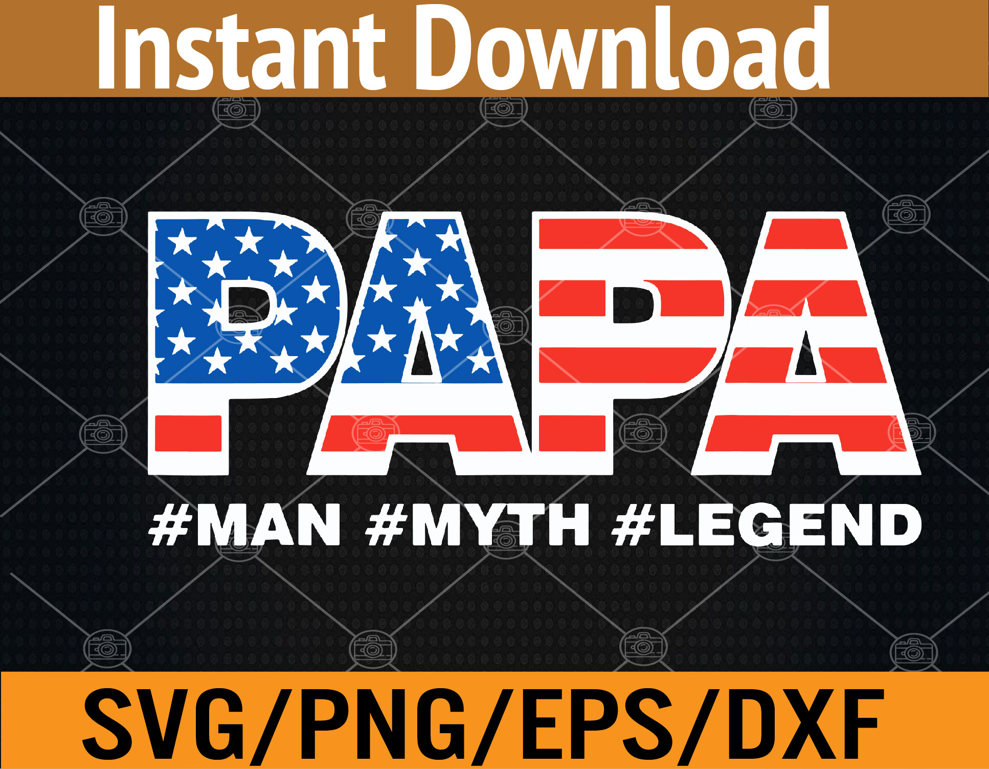 Mens PAPA MAN MYTH LEGEND Dad Father Funny Fathers Day Svg, - Inspire ...