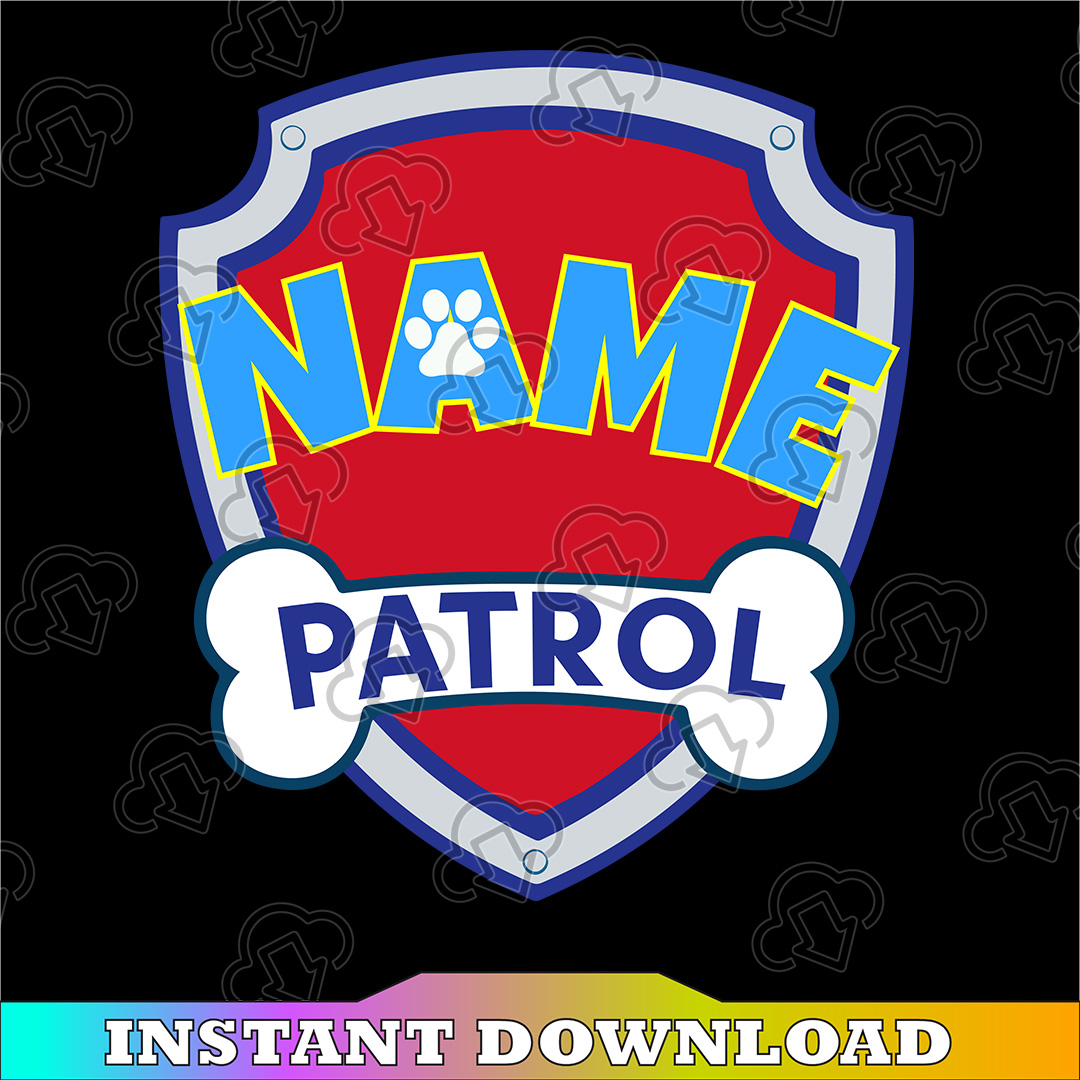 Custom Name Patrol logo, Personalized Name patrol clipart, c | Inspire ...