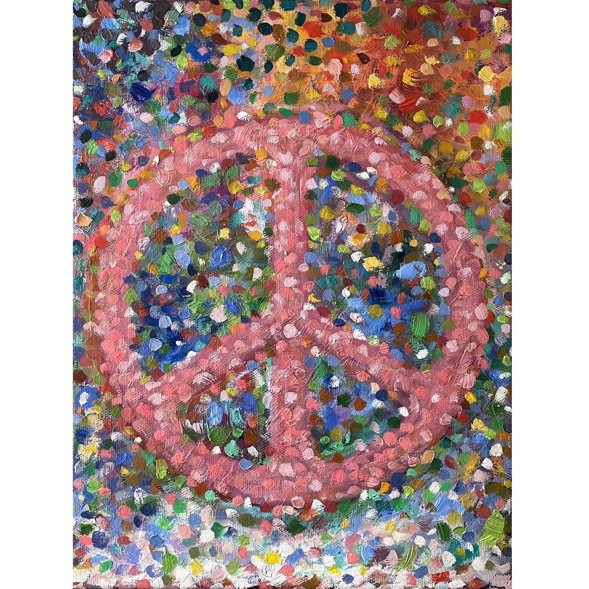 Peace Sign Painting Pacific Symbol Original Art Contemporary | Inspire ...