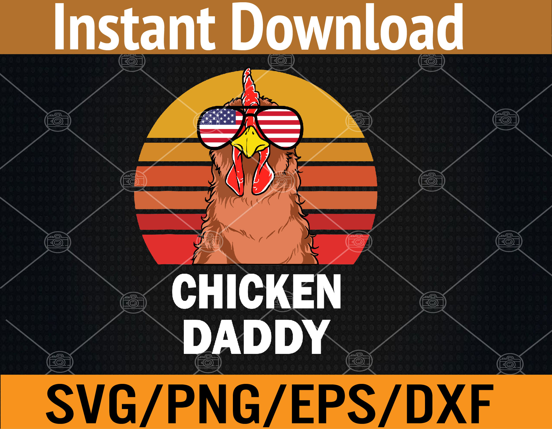 Chicken Daddy Farmer Chicken Lover Svg, Eps, Png, Dxf, Digit | Inspire ...