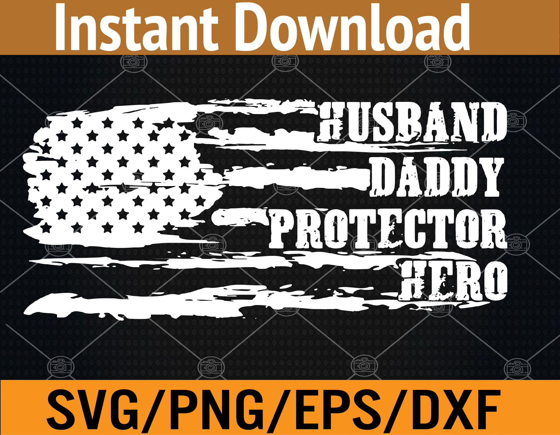 Mens American Flag Husband Daddy Father's Day Dad Svg, Eps, | Inspire ...