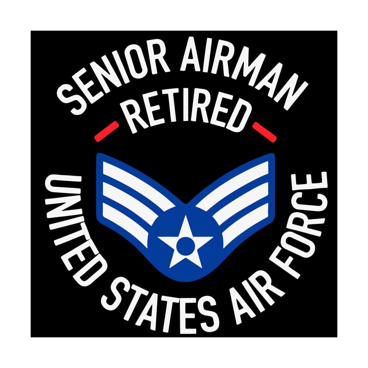 Senior Airman Retired United States Air Force Svg, Trending | Inspire ...