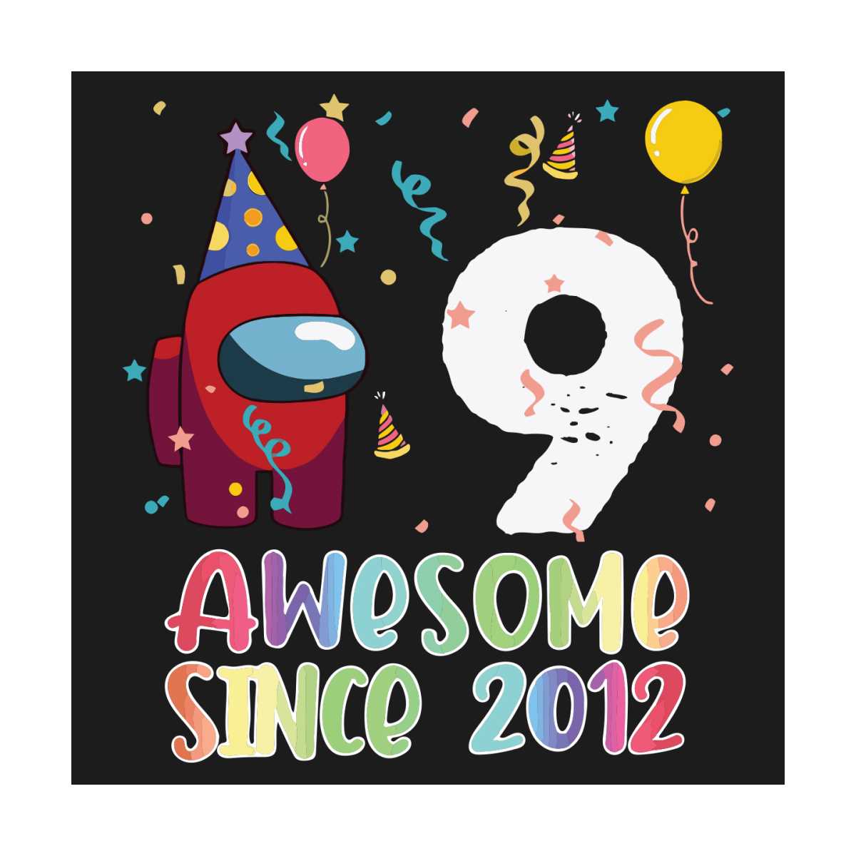 9 Awesome Since 2012 Birthday Among Us Svg, Birthday Svg, Am | Inspire ...