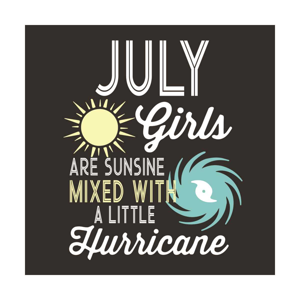 July Girls Are Sunshine Mixed With A Little Hurricane Svg, B - Inspire ...