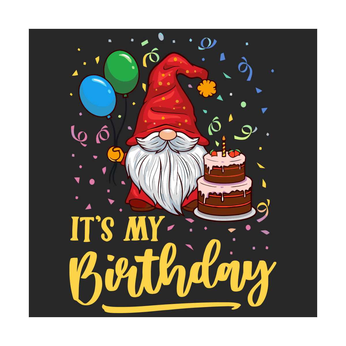 Gnome Birthday Svg, Birthday Svg, Gnome Svg, Balloons Svg, B - Inspire ...