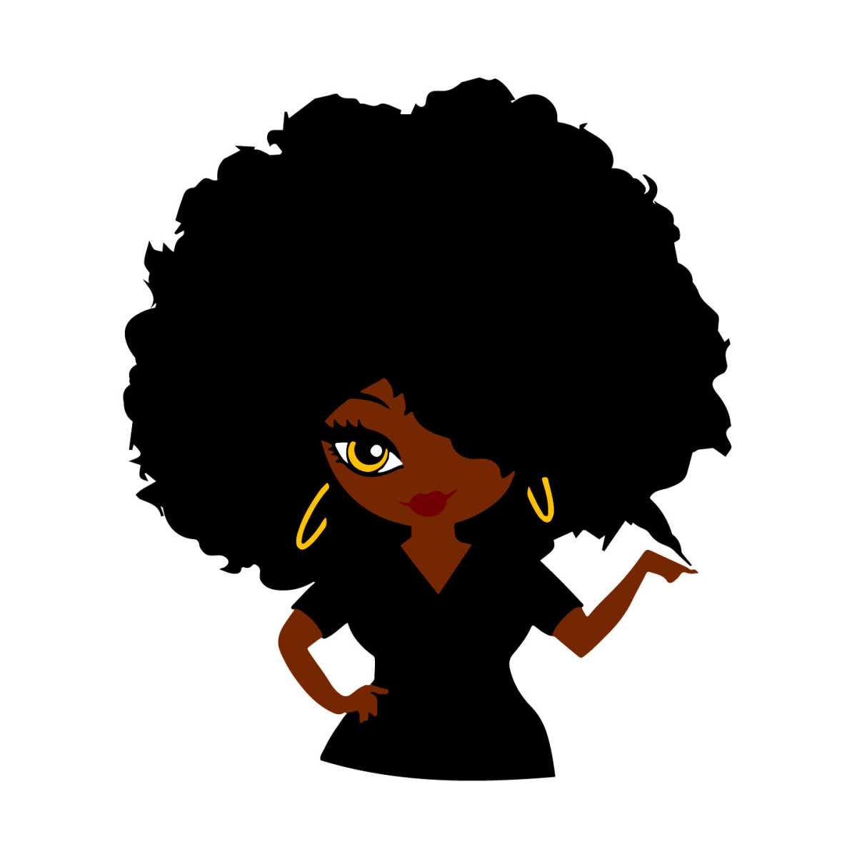 Black Woman Natural Hair Svg, Black Girl Svg, Afro Girl Svg, | Inspire ...