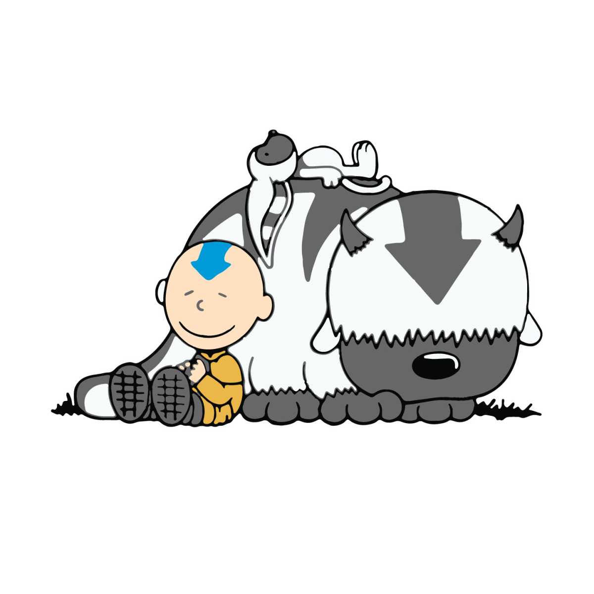 Avatar Aang And Appa Momo Svg, Cartoon Svg, Charlie Brown Sv | Inspire ...