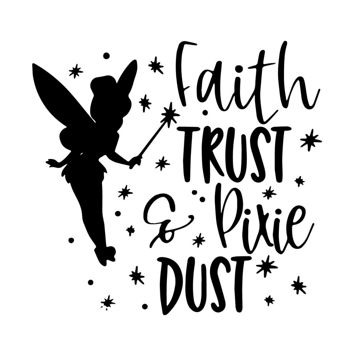 Faith Trust And Pixie Dust Svg, Disney Svg, Tinker Bell Svg, | Inspire ...