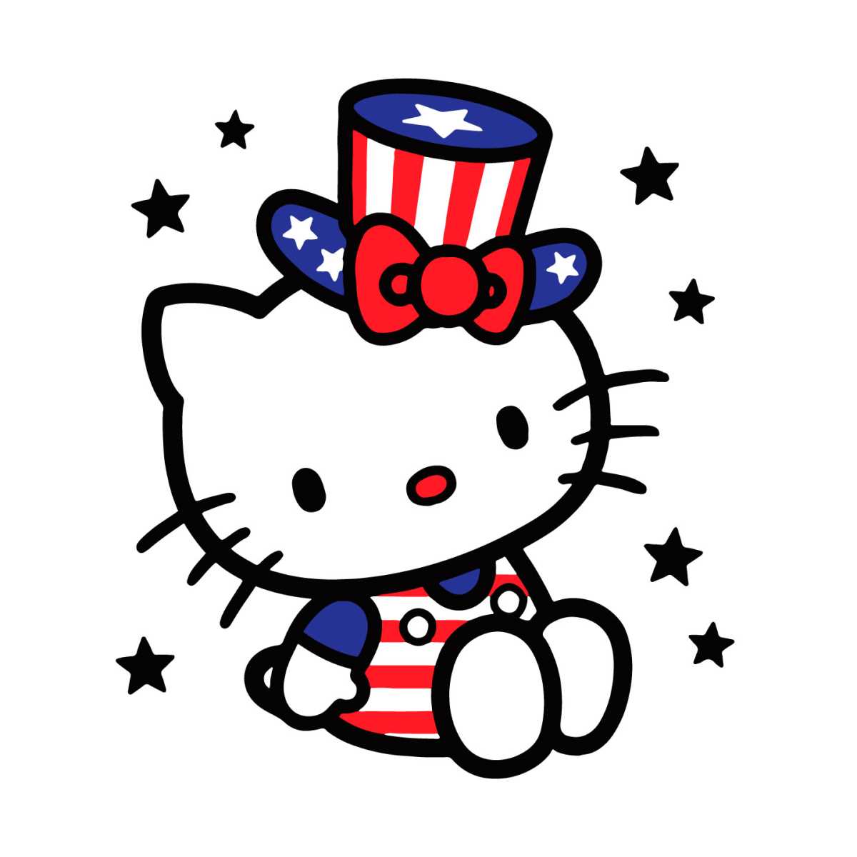 Hello Kitty 4th Of july Svg | Inspire Uplift