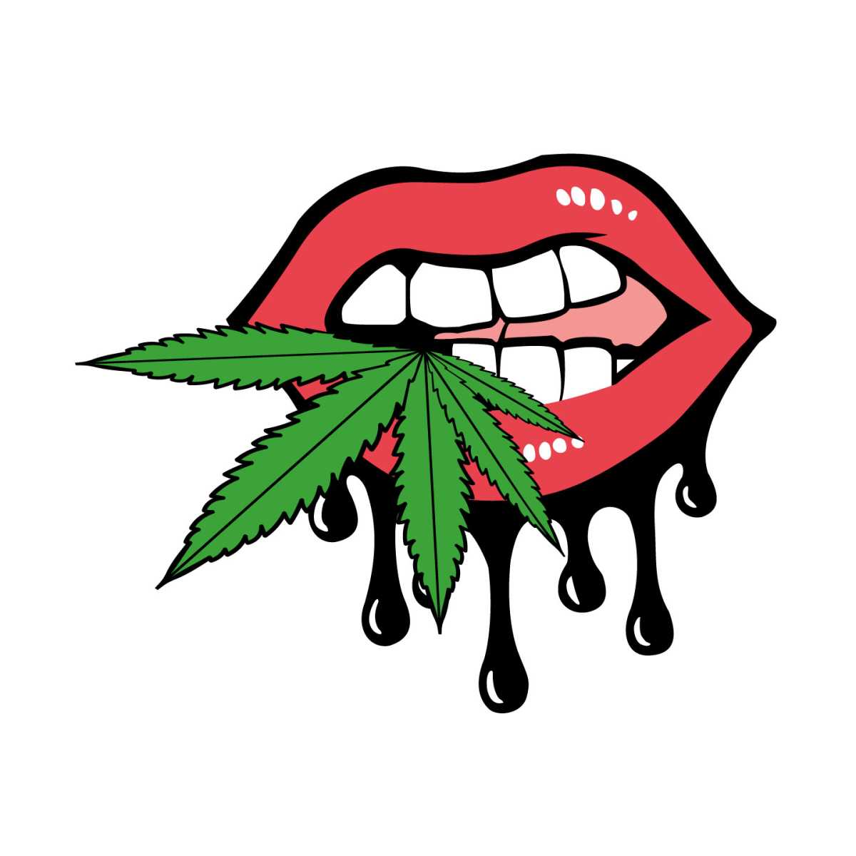 Weed Lips Svg | Inspire Uplift