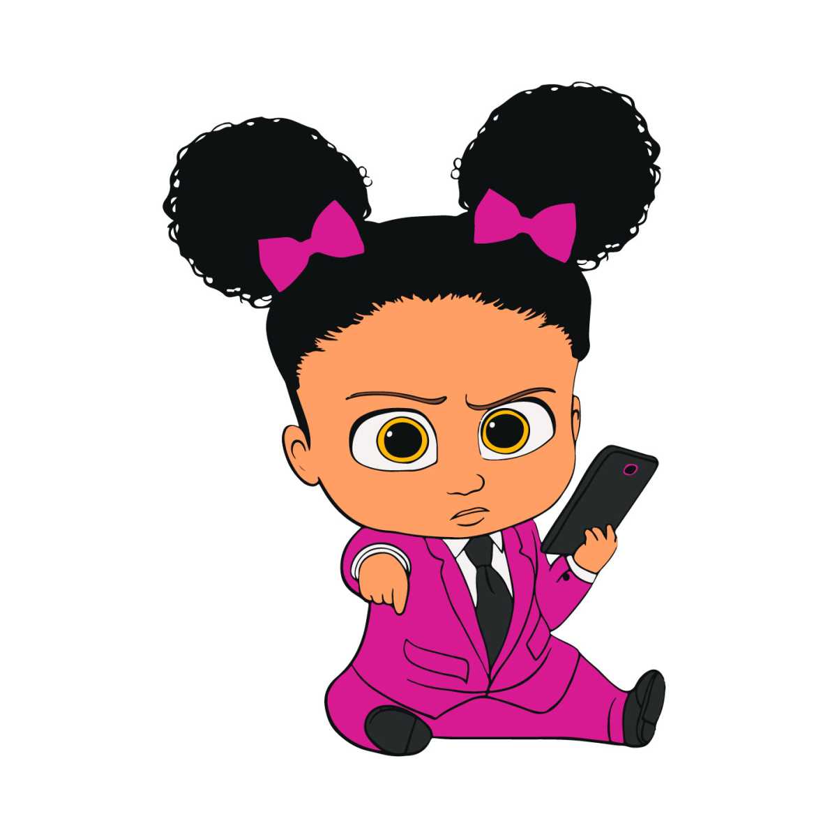Boss Baby Girl Black Boss Baby Afro Boss Baby Girl In Pink S | Inspire ...