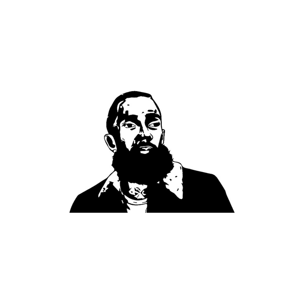 Nipsey Hussle Beard Famous Rapper In American Svg | Inspire Uplift