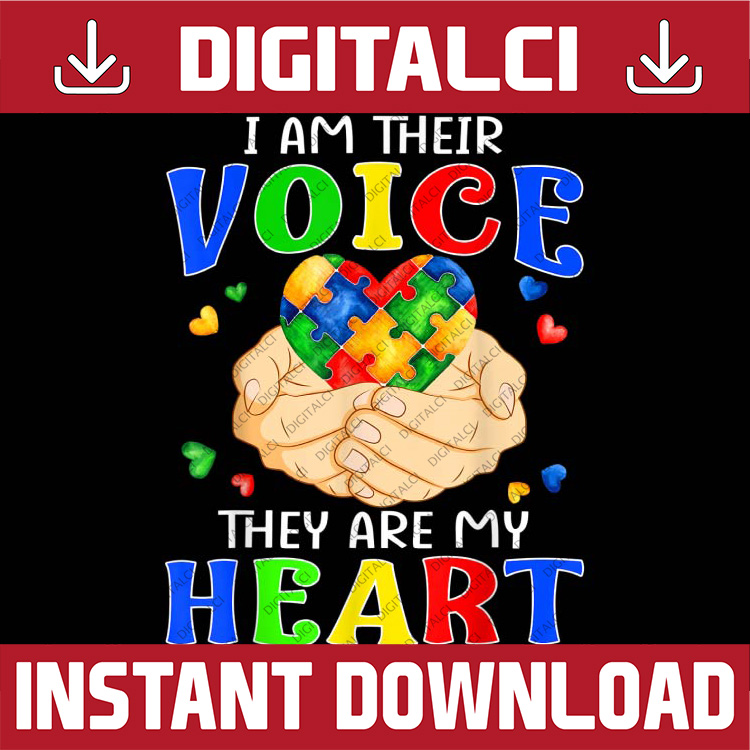 I Am Their Voice They Are My Heart Autism Awareness Teacher - Inspire ...