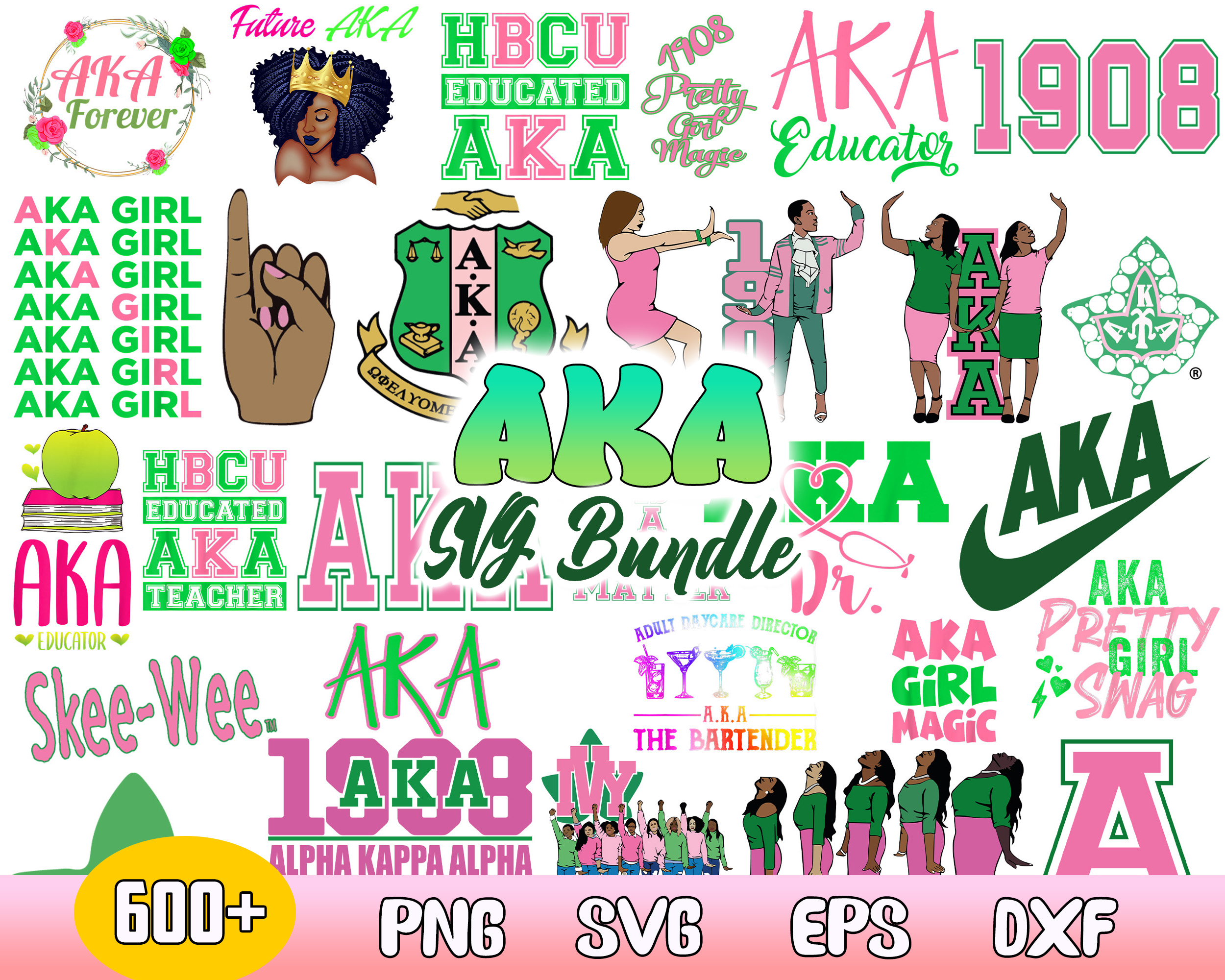 Aka Bundle Svg Alpha Kappa Alpha Sorority Svg Skee Wee 190 Inspire