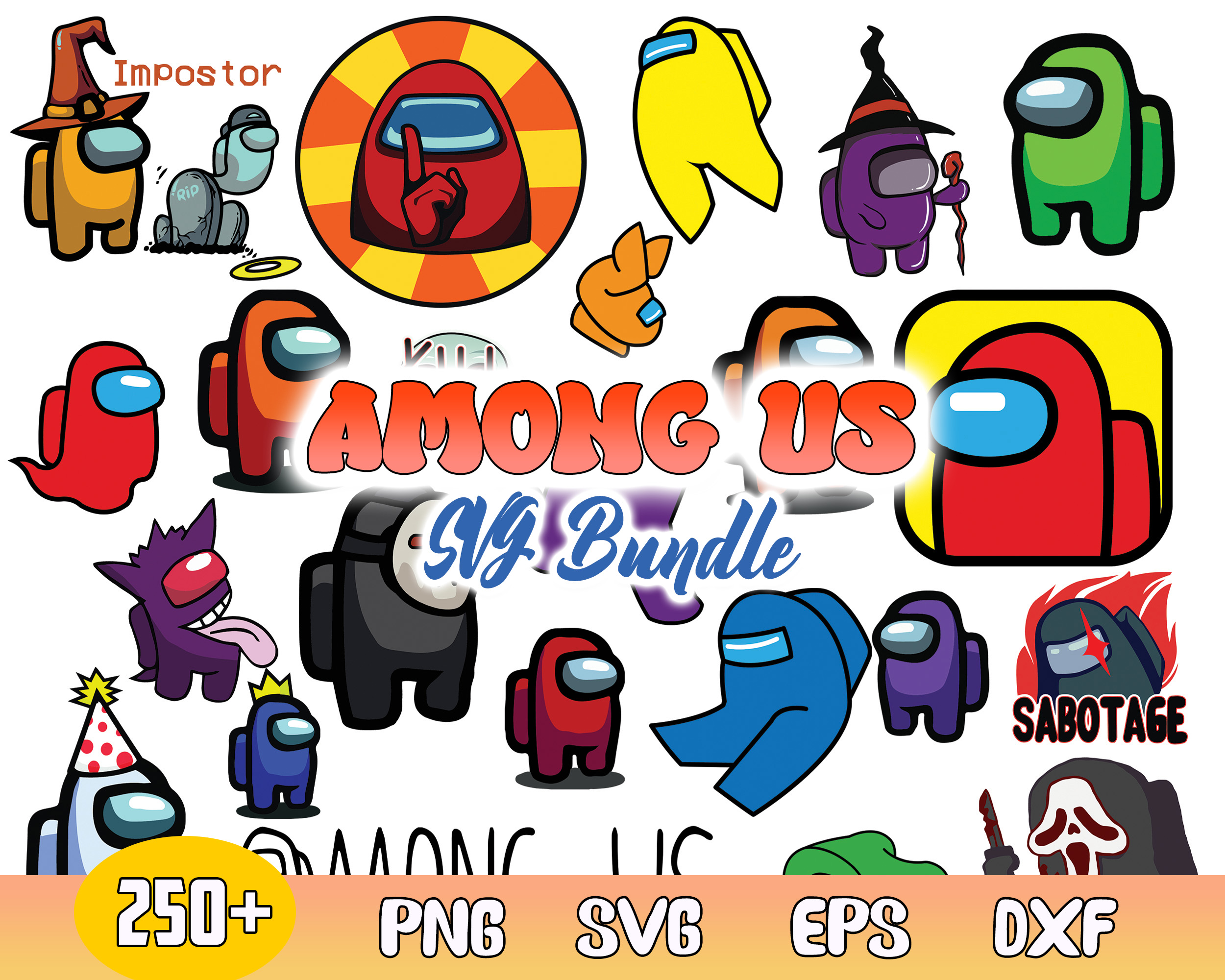 Among Us Bundle Svg, Among Us Svg, Among Us Game Vector, Amo - Inspire ...