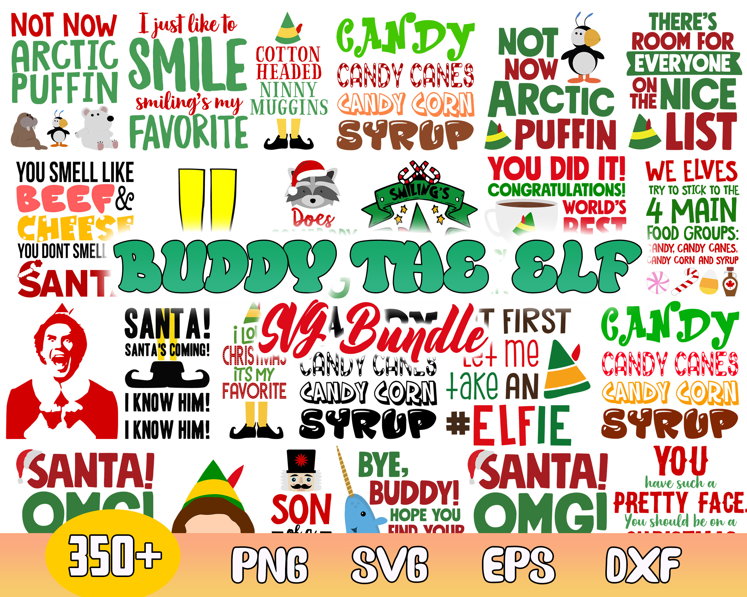 Buddy The Elf Bundle Svg, Buddy The Elf Svg, Elf Christmas S | Inspire ...