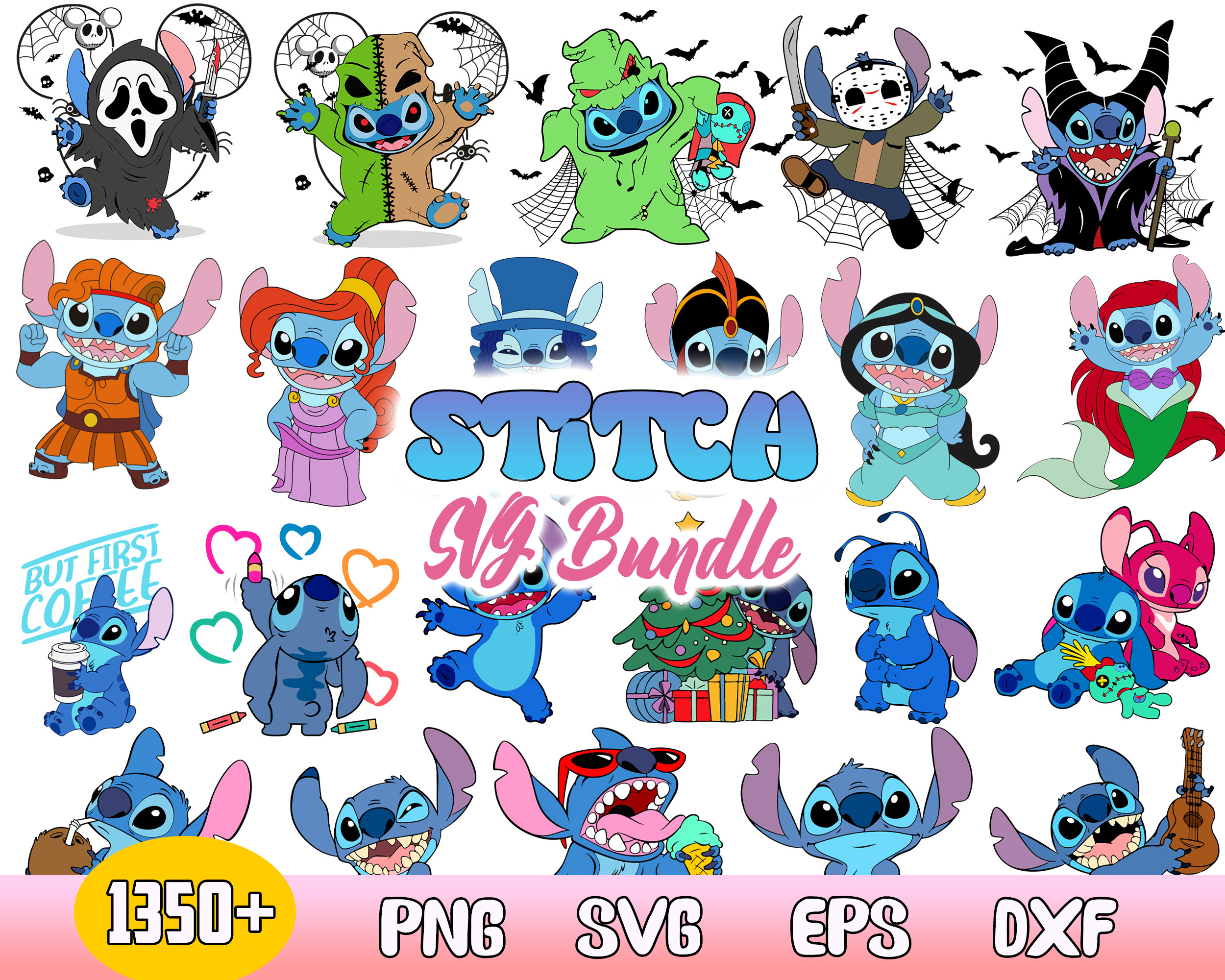 Bundle Stitch Halloween Svg, Horror Stitch Svg, Disney Hallo | Inspire ...