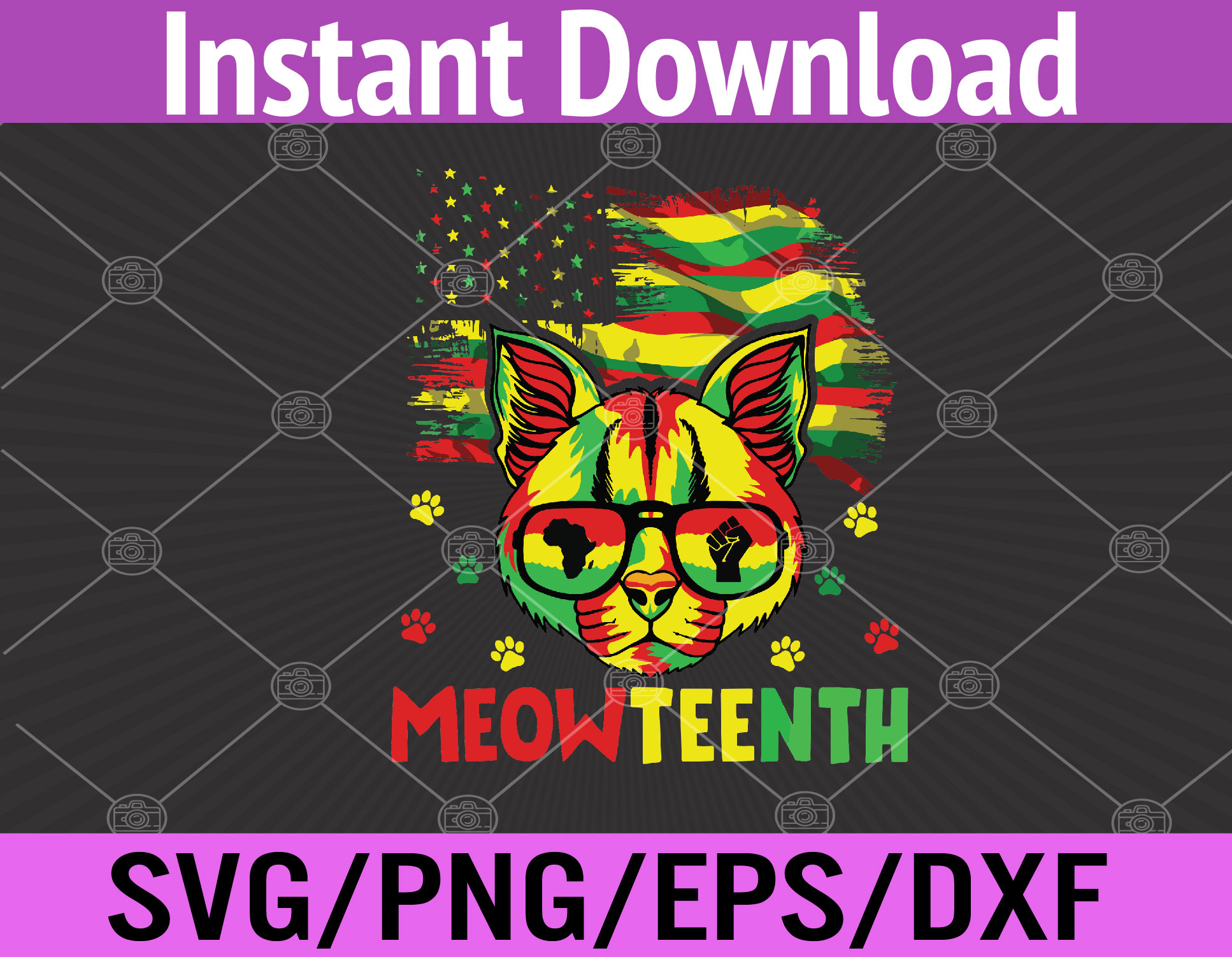 Juneteenth Cat African American Cat Lover Juneteenth Pun Svg | Inspire ...