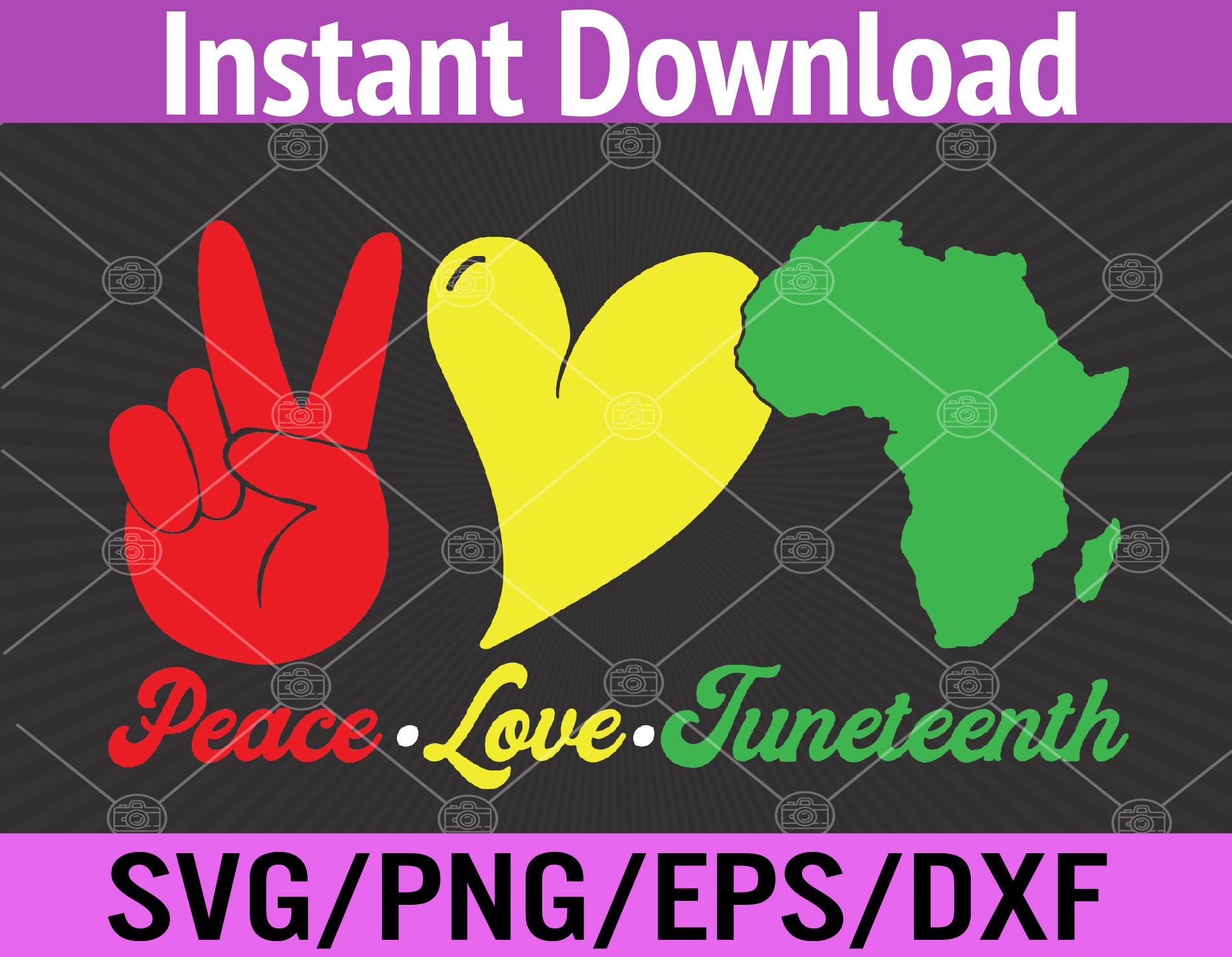 Juneteenth, Peace Love Juneteenth Svg, Eps, Png, Dxf, Digita | Inspire ...