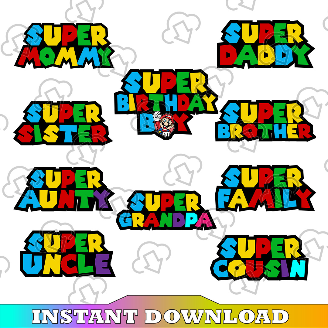 Super Family Bundle Svg Png, Super Brother, Super Dad, Super | Inspire ...