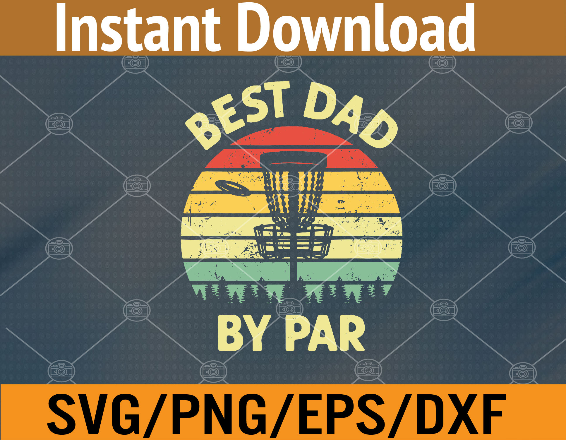 Mens Best Dad By Par Disc Golf Golfer Player Funny Father's | Inspire ...