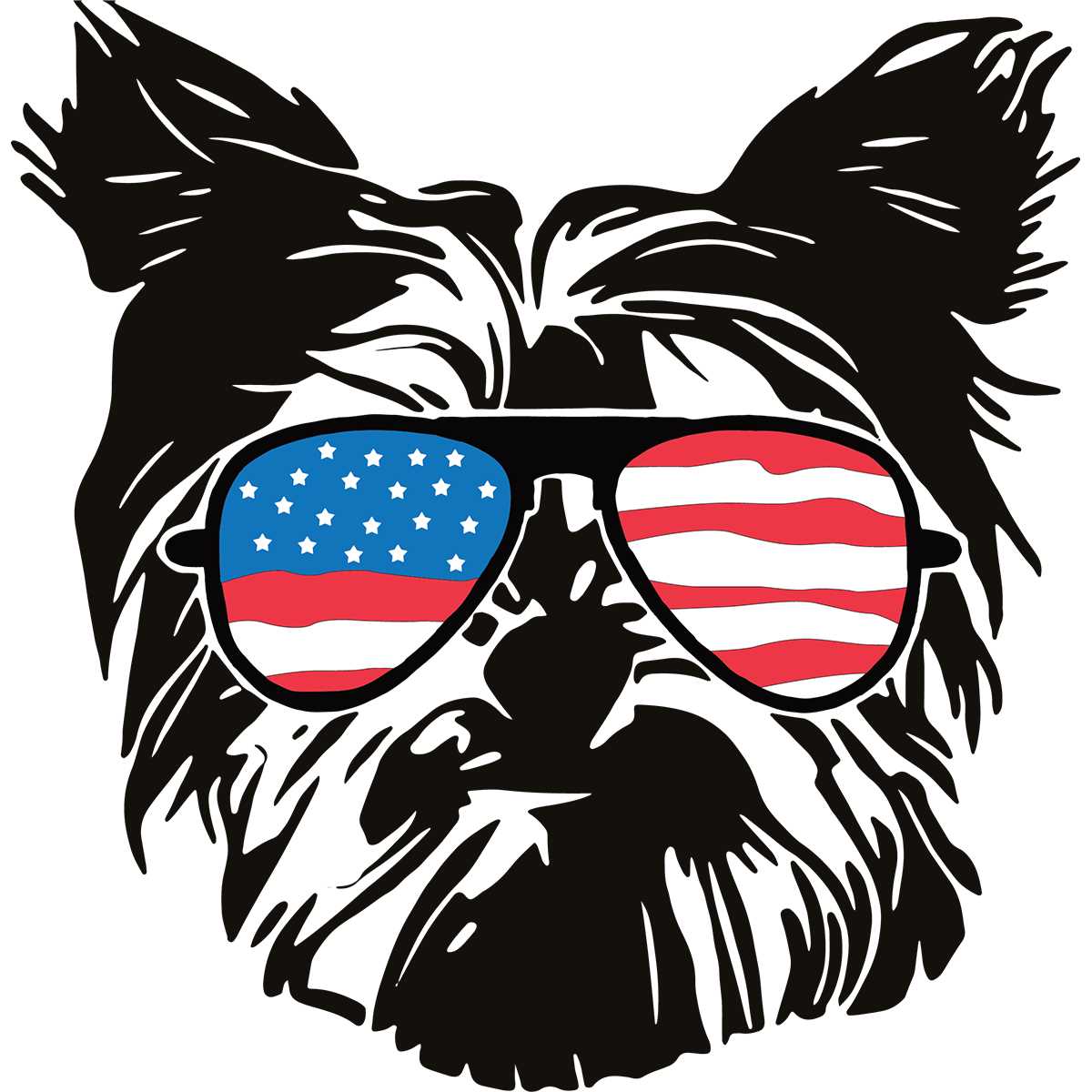 Yorkshire Terrier Usa Flag Glasses, Independence Day Svg, 4t | Inspire ...