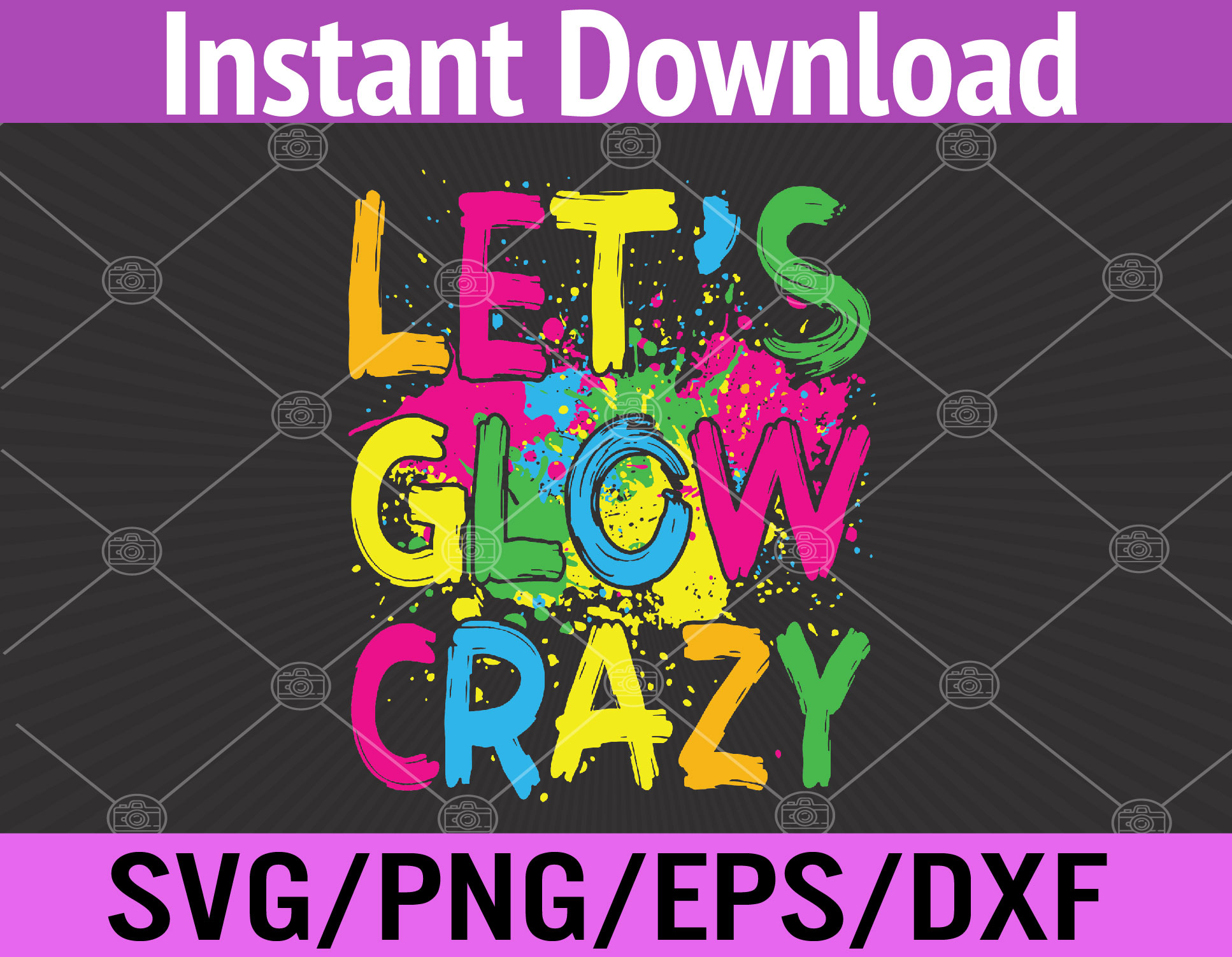 Let's Glow Crazy Glow Party 80s Retro Costume Party Lover Sv | Inspire ...