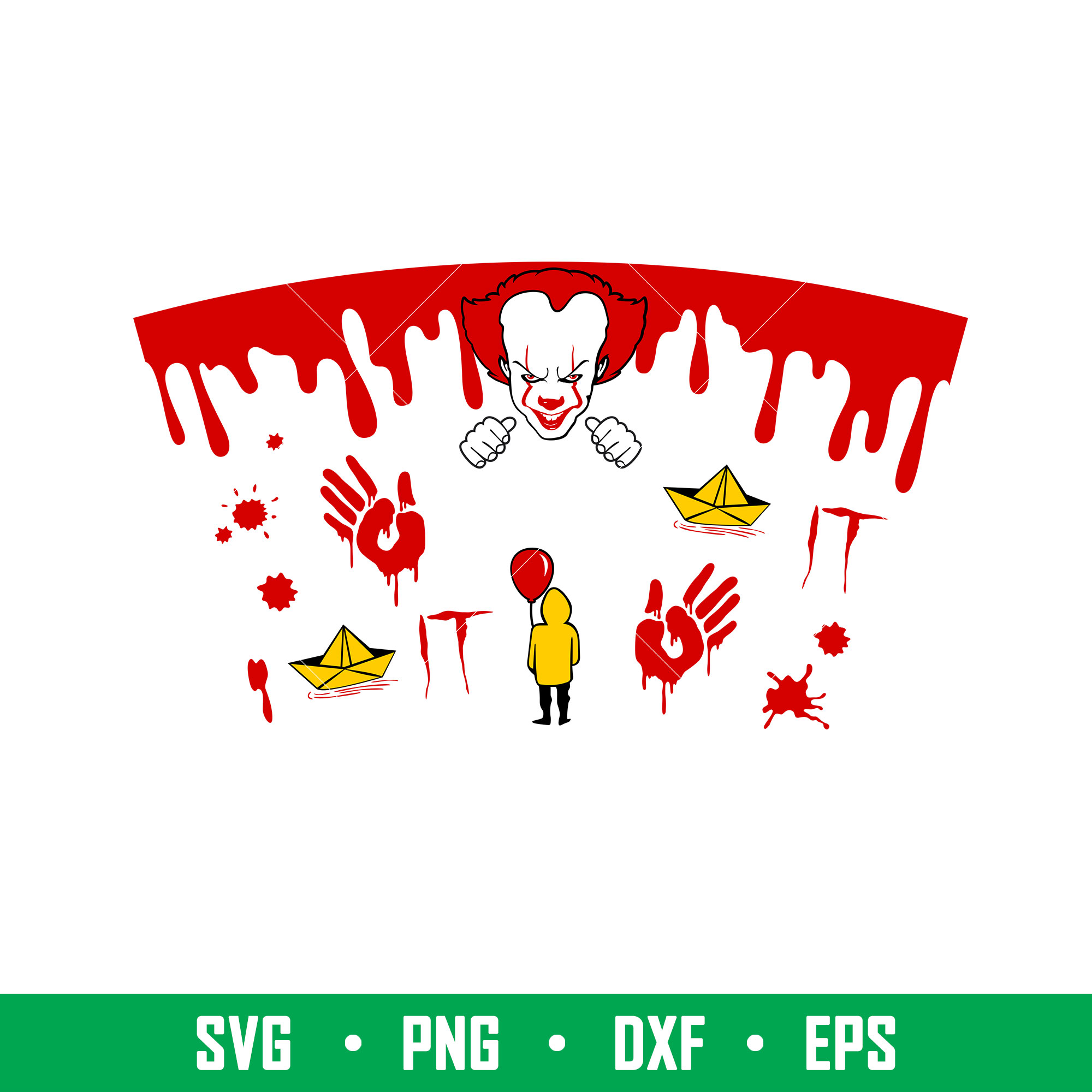Pennywise IT Full Wrap, Pennywise IT Full Wrap Svg, Starbuck | Inspire ...