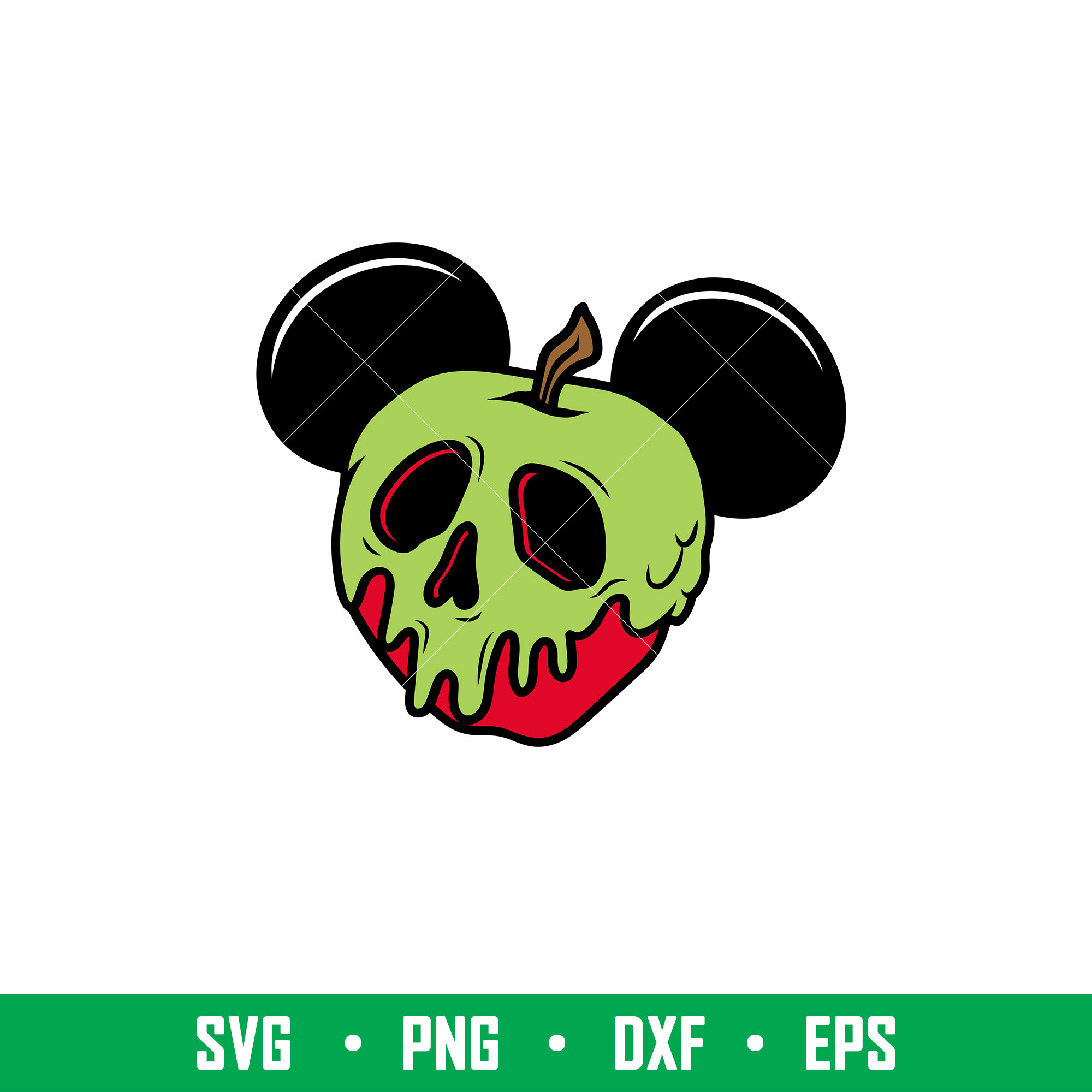 Poison Apple Ears, Poison Apple Mickey Svg, Halloween Svg, E | Inspire ...
