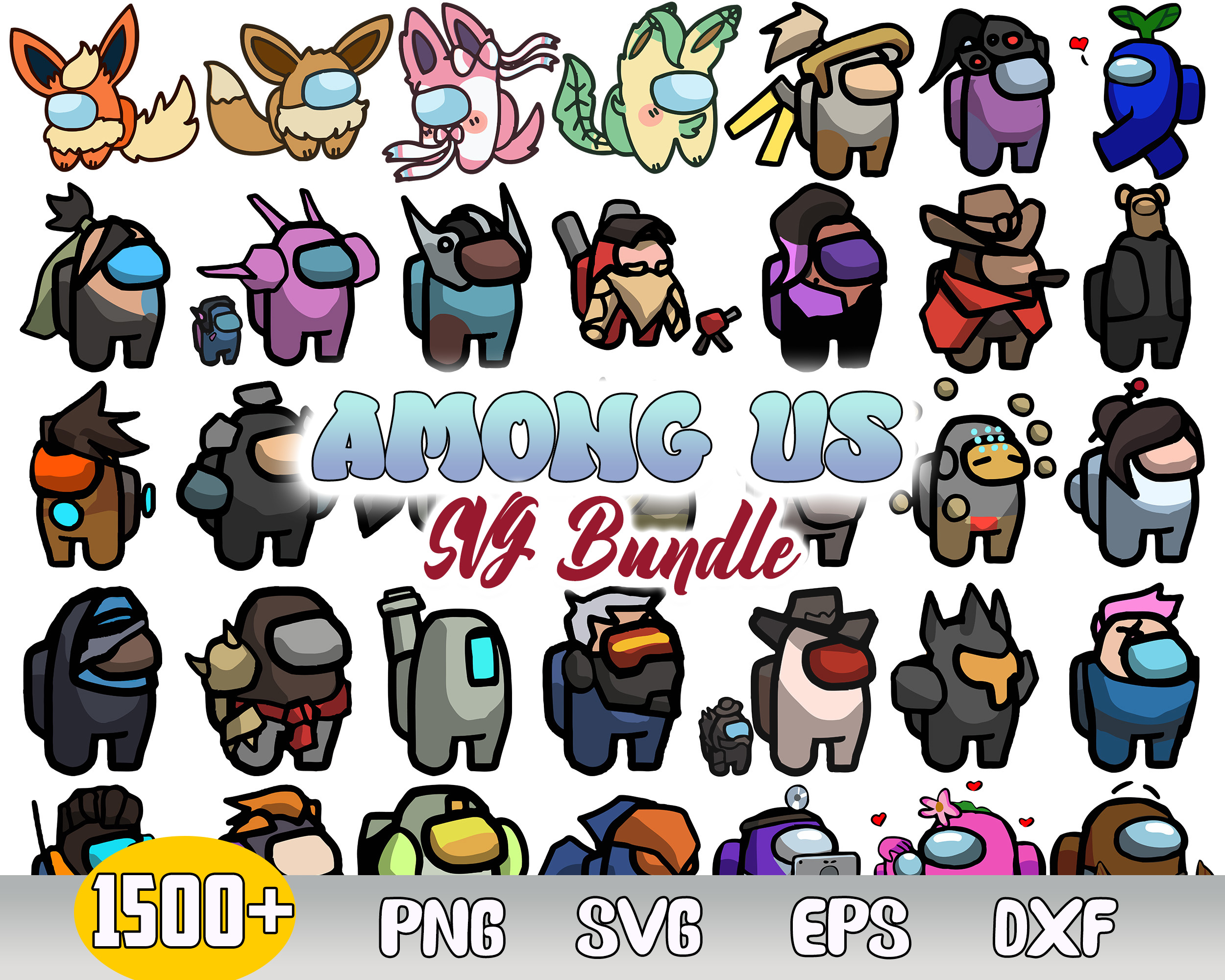 Among Us Bundle Svg, Among Us Svg, Among Us Character Svg, P | Inspire ...