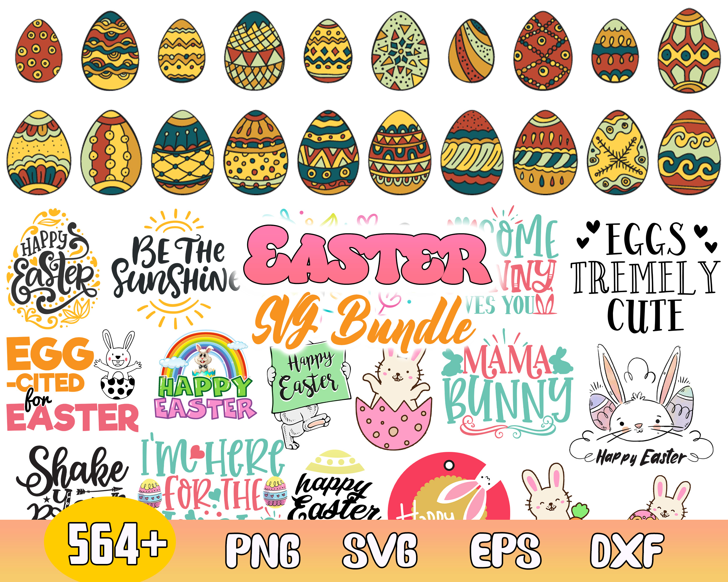 Easter Bundle Svg, Happy Easter Svg, Easter Quotes, Easter E | Inspire ...