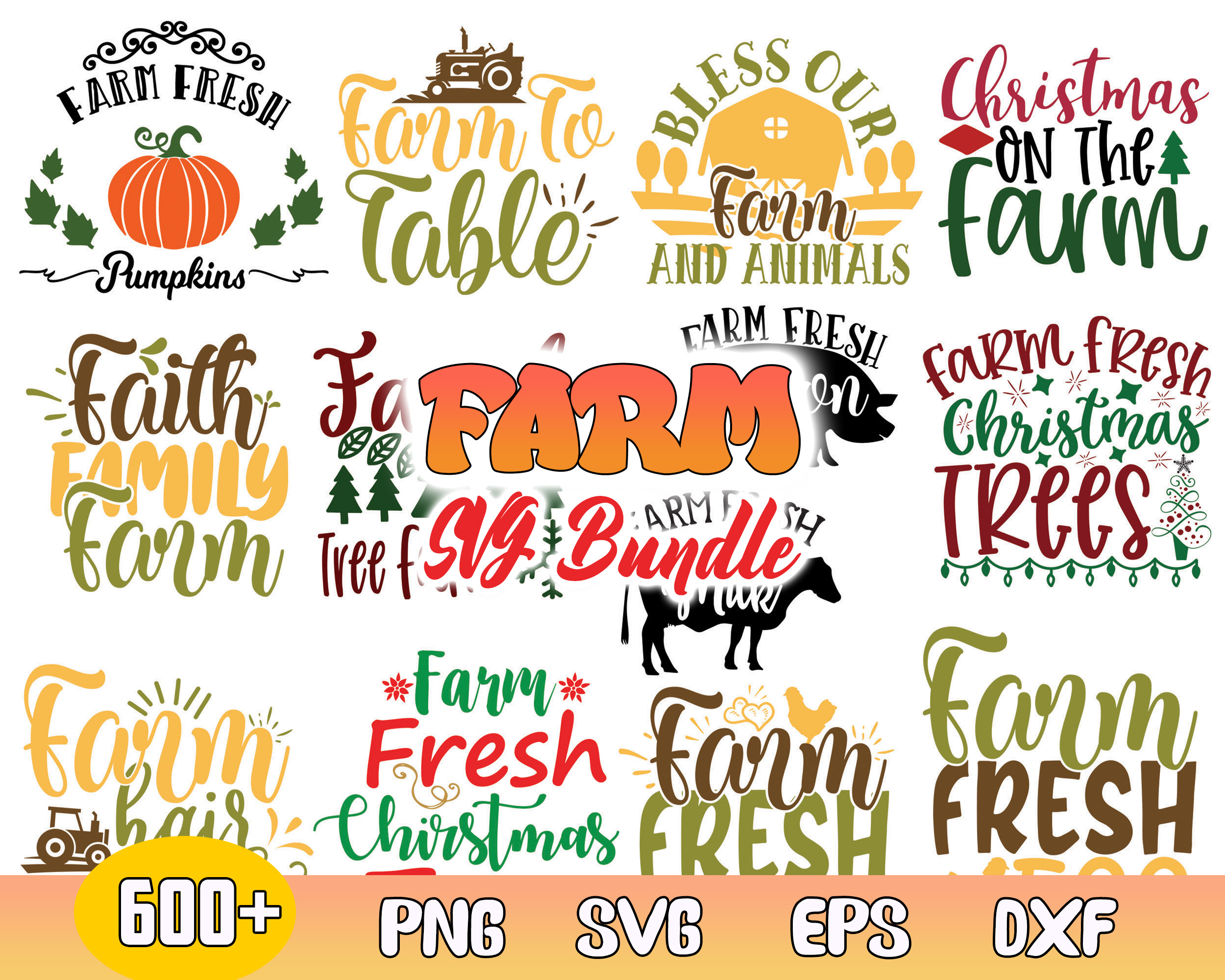 Farm Bundle Svg, Farm Svg, Farmhouse Quotes Svg, Farming Say | Inspire ...