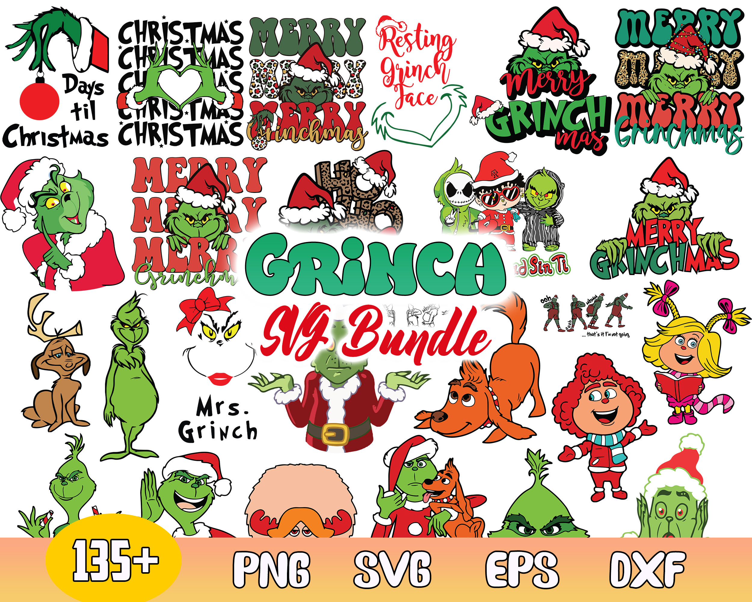 Grinch Christmas Bundle Svg, Grinch Svg, Grinch Quotes Chris | Inspire ...