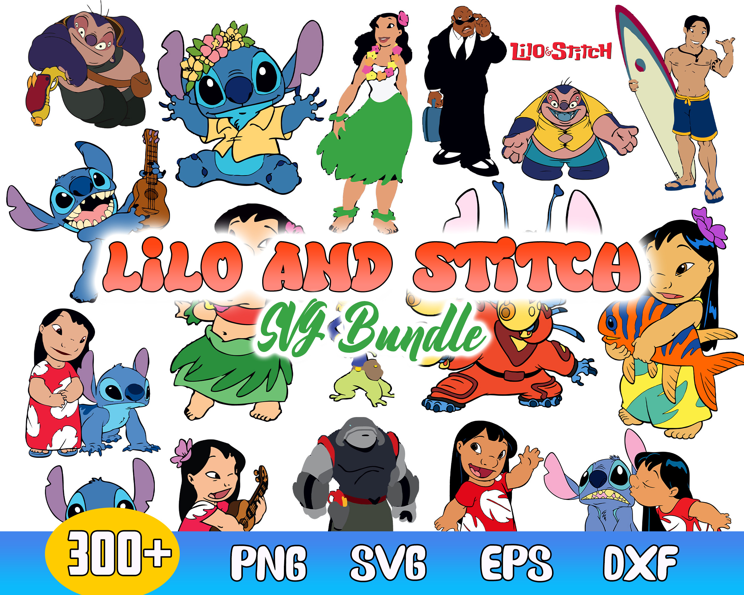 Lilo And Stitch Clipart Bundle, Lilo And Stitch Svg, Stitch | Inspire ...