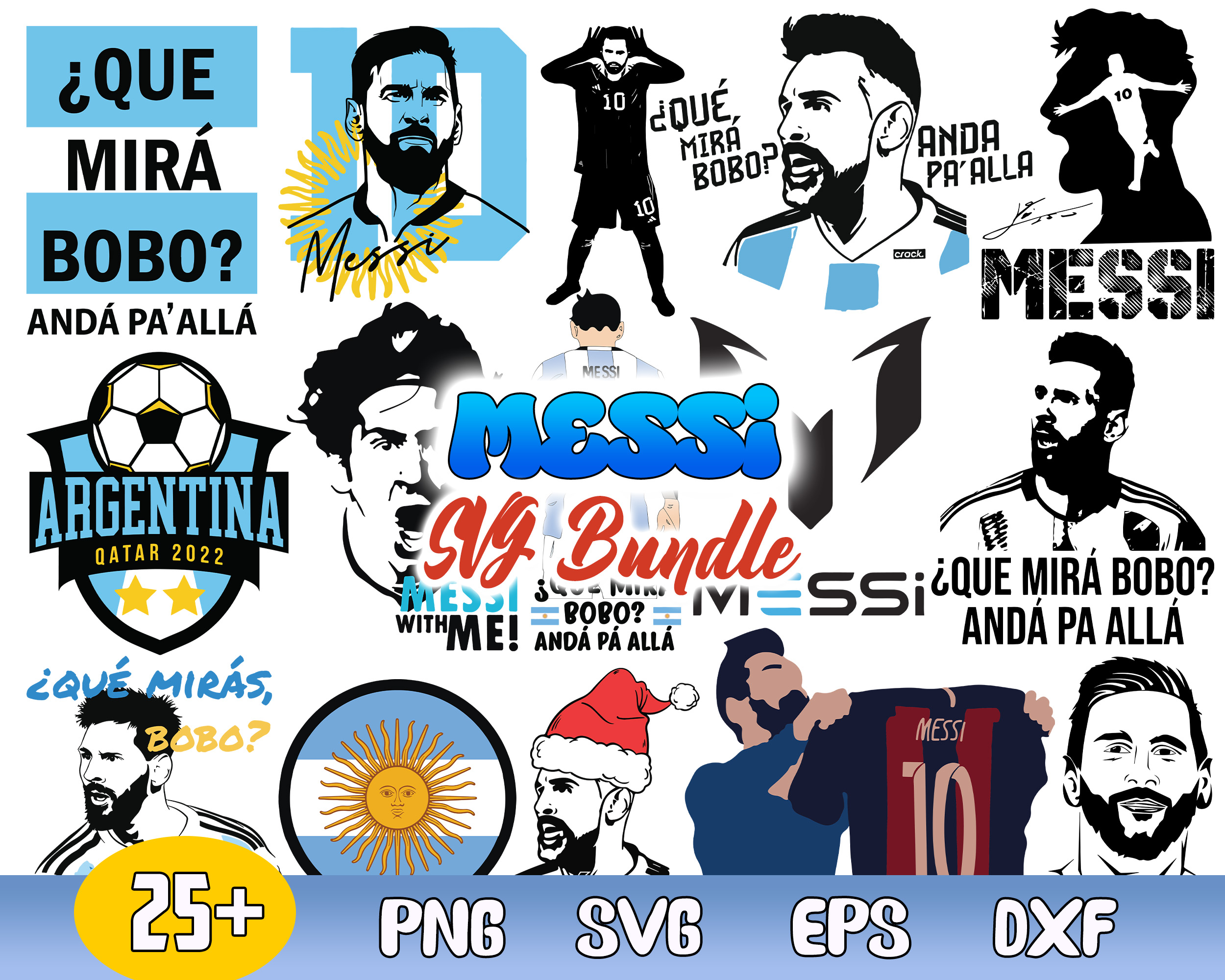 Messi Bundle Svg, Lionel Messi Svg, Soccer SVG, Football Arg | Inspire ...