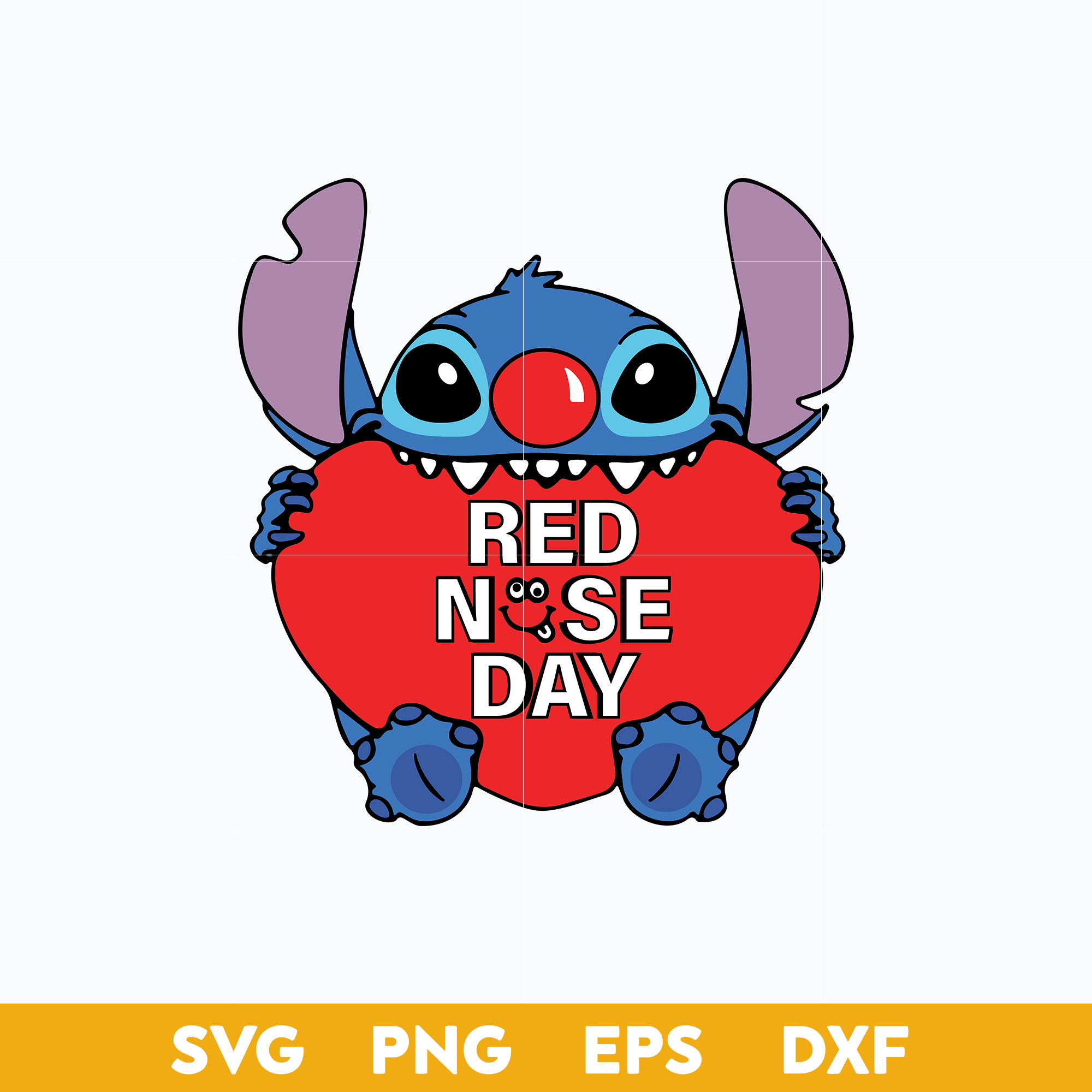 Stitch Red Nose Day Svg, Red Nose Day Svg, Stitch Svg, Disne | Inspire ...