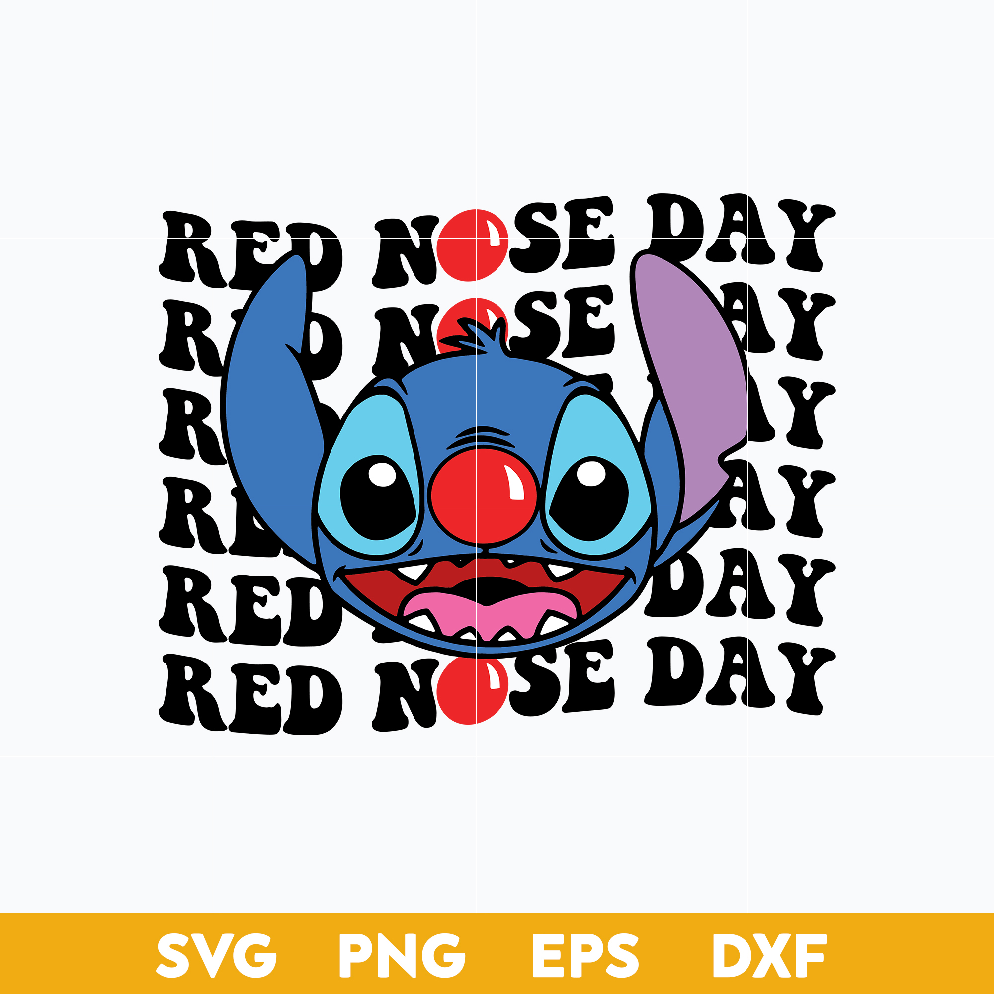 Red Nose Day Stitch Svg, Stitch Svg, Red Nose Day 2023 Svg, | Inspire ...