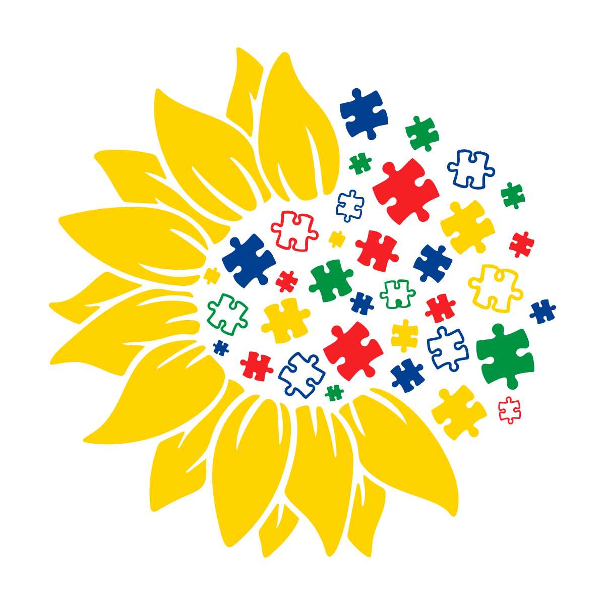 Autism Sunflower Svg Png Autism Awareness Svg Cricut For Fil - Inspire ...