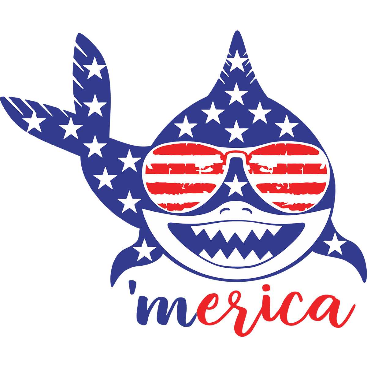 Merica Shark 4th Of July, Merica Scf, Shark American Flag, G - Inspire ...