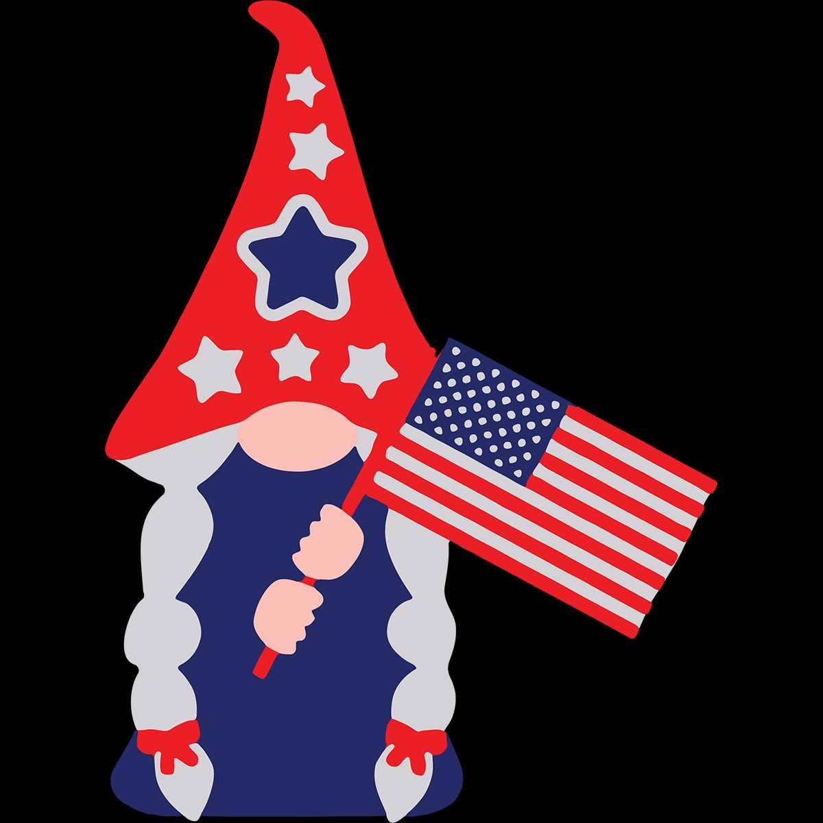 Gnome Of The Free And The Brave, Gnome Svg, Gnome Usa Flag, | Inspire ...