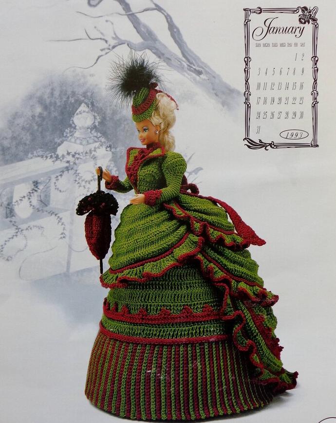crochet pattern PDF- doll Barbie Miss January - Vintage Civi | Inspire ...