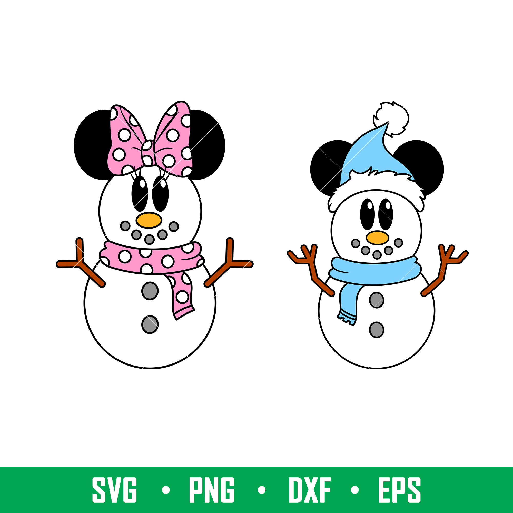 Cute Christmas Snowmen, Cute Christmas Mickey _ Minnie Snowm - Inspire ...