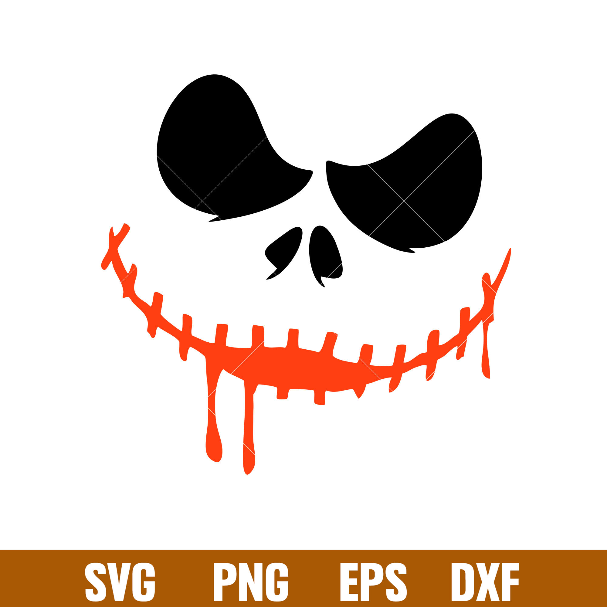 Jack Skellington Smile, Jack Face Svg, Smiling Jack Svg, Nig | Inspire ...