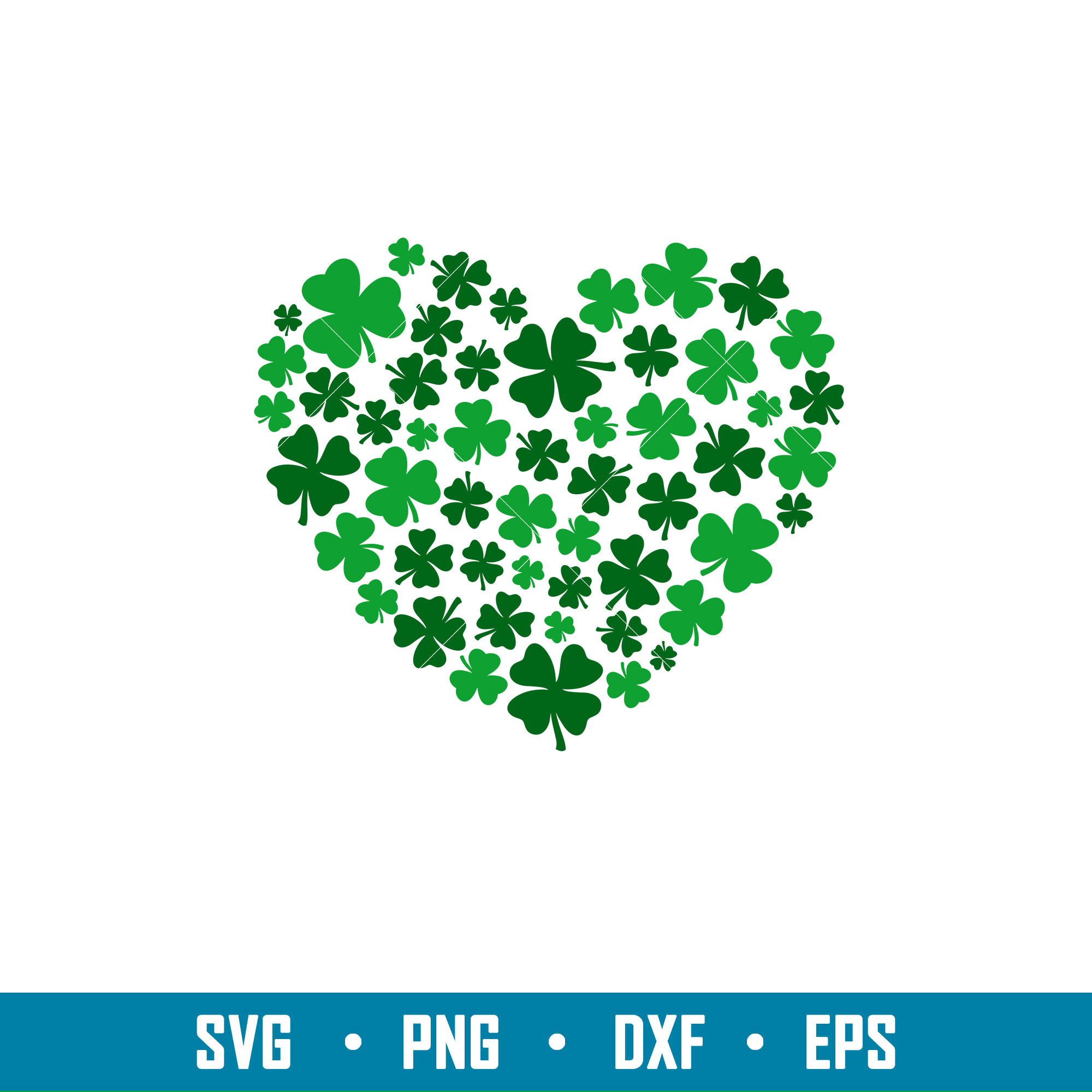 Clover Heart, Clover Heart Svg, St. Patricks Day Svg, Lucky | Inspire ...