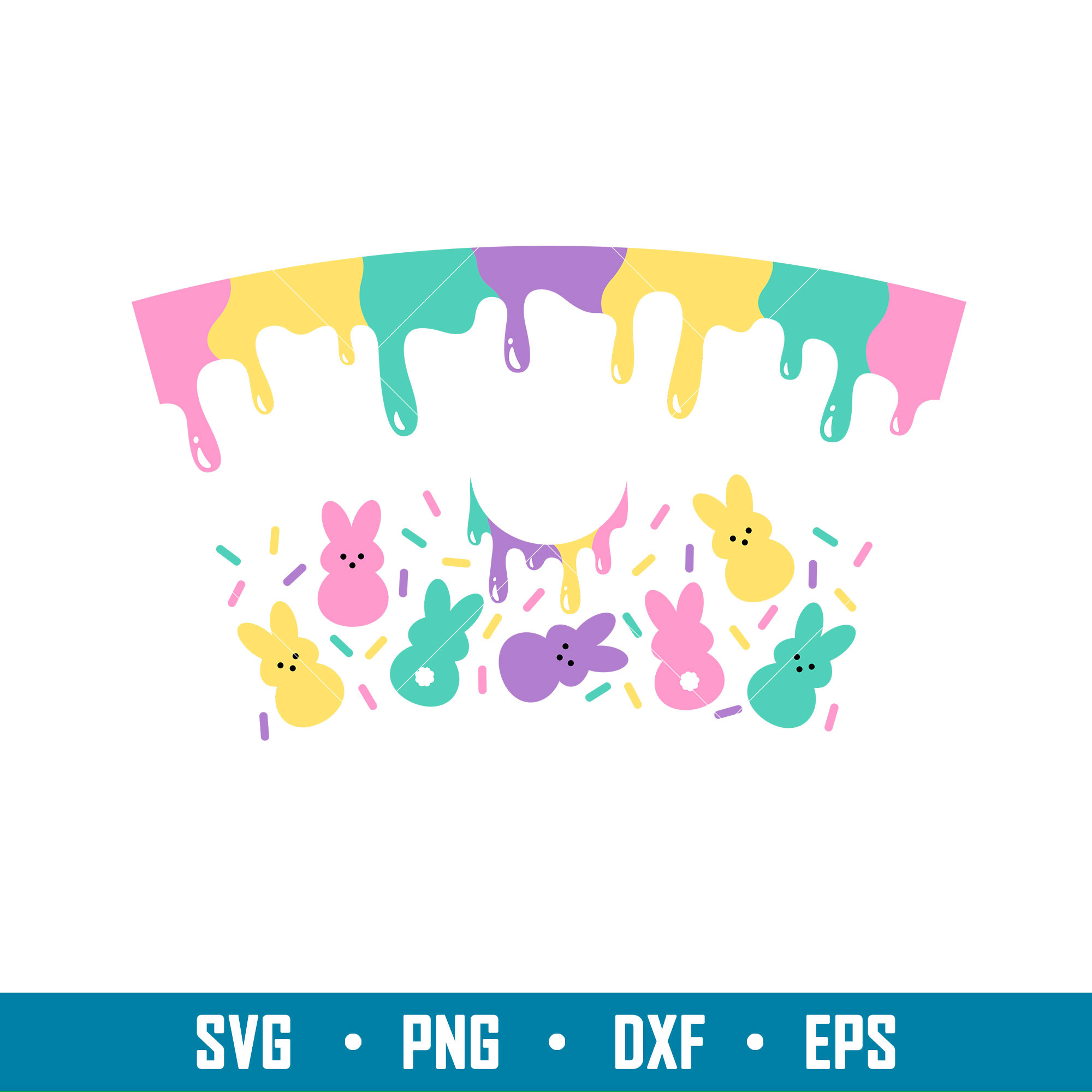 Easter Donut Drip Full Wrap, Easter Donut Drip Full Wrap Svg | Inspire ...
